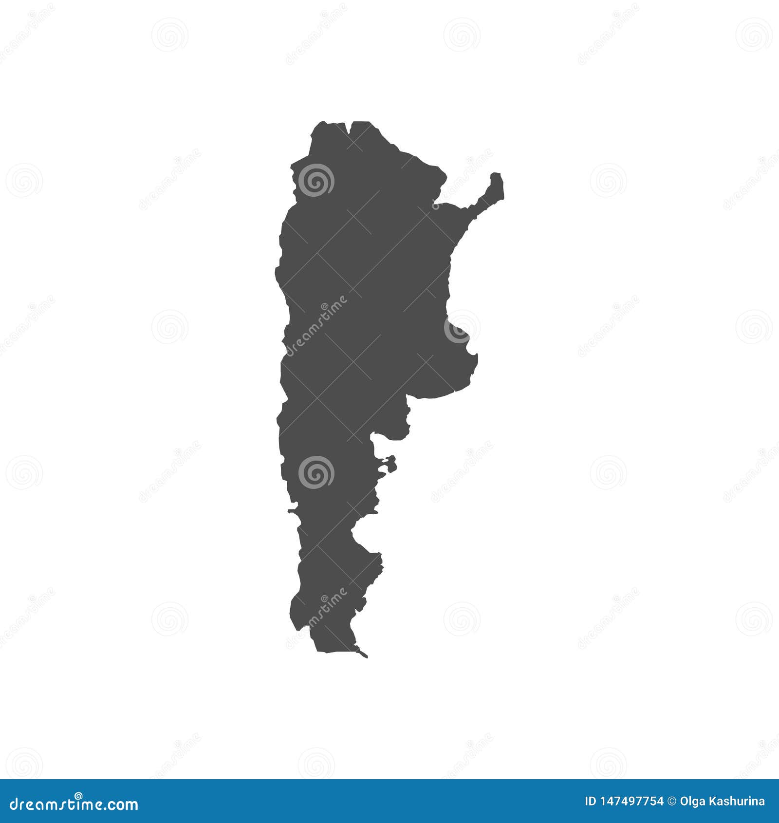High Detailed Vector Map Argentina - Vector Stock Illustration ...