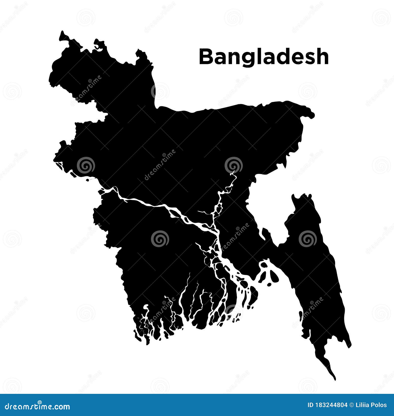 High Detailed Vector Map - Bangladesh Stock Illustration - Illustration ...