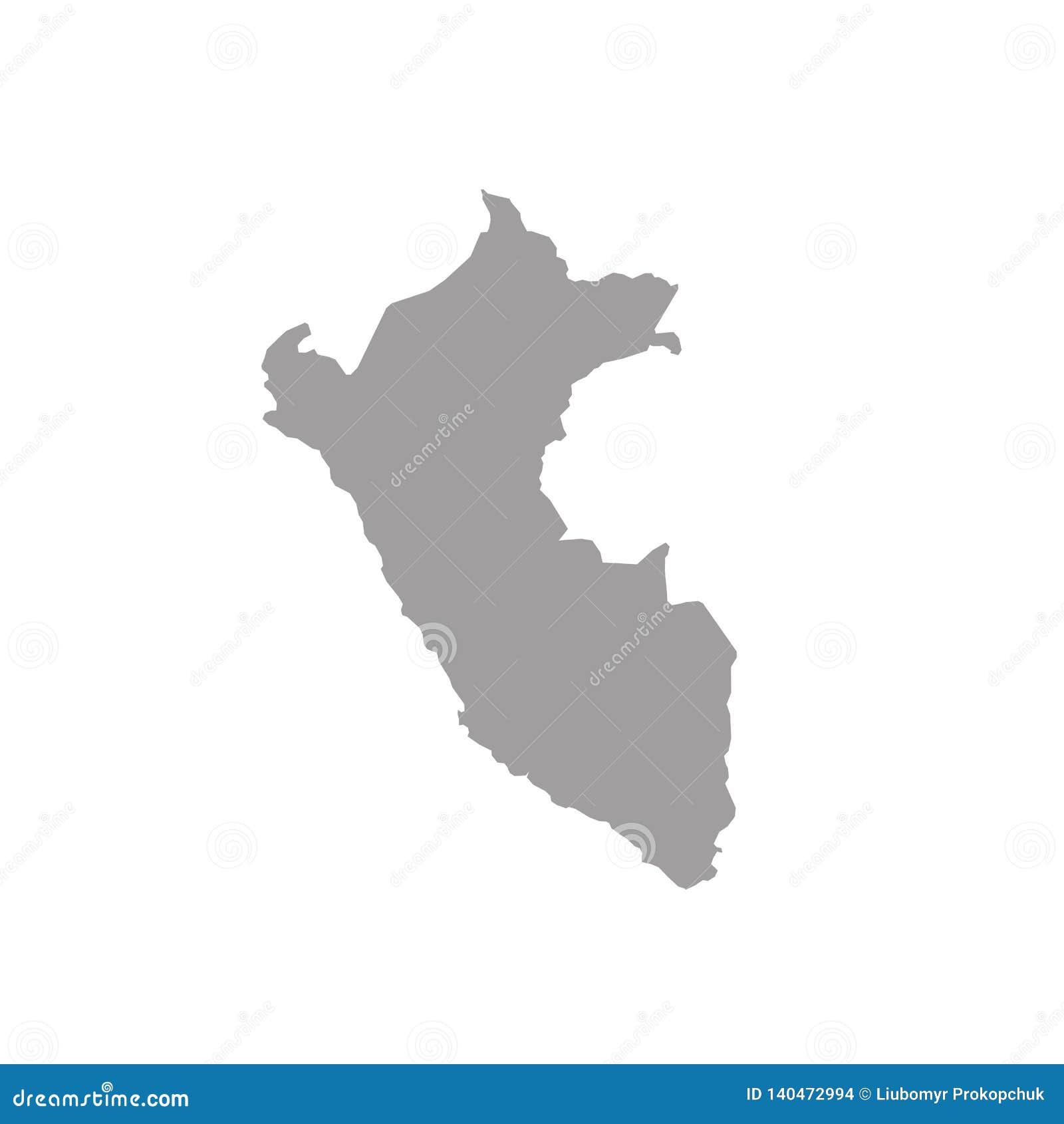 High Detailed Vector Map Peru Stock Photo - Image of national, america ...