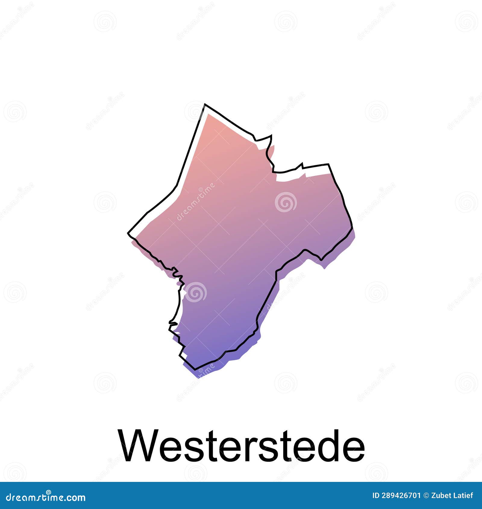 High Detailed Vector Map of Westerstede Modern Outline, Logo Vector ...