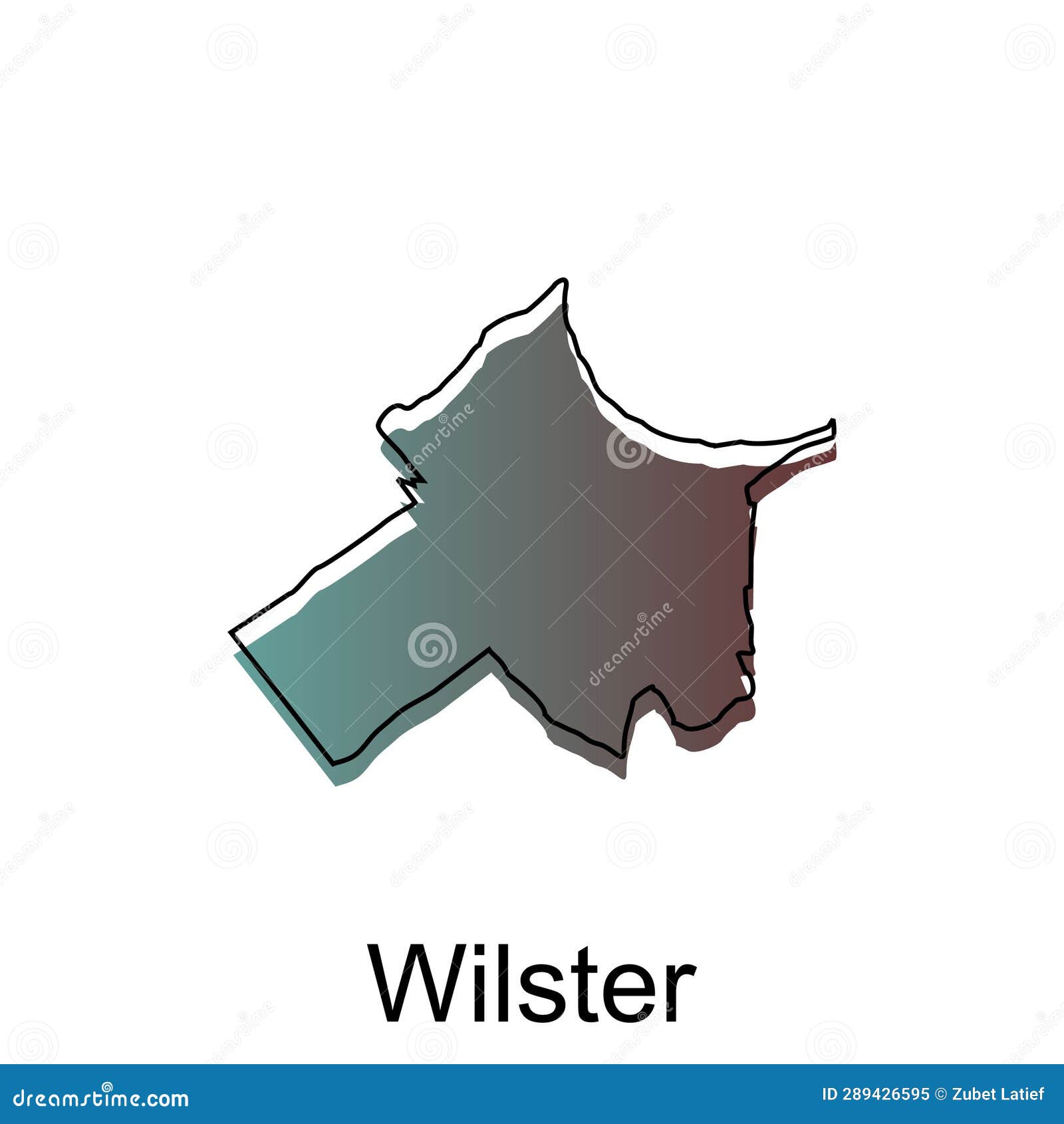 High Detailed Vector Map of Wilster Modern Outline, Logo Vector Design ...
