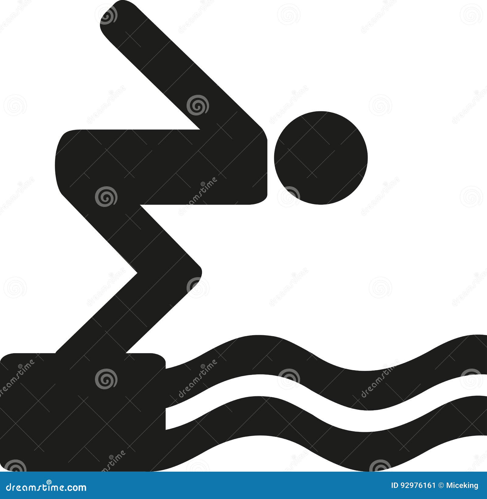 High diving icon stock vector. Illustration of pool, high - 92976161