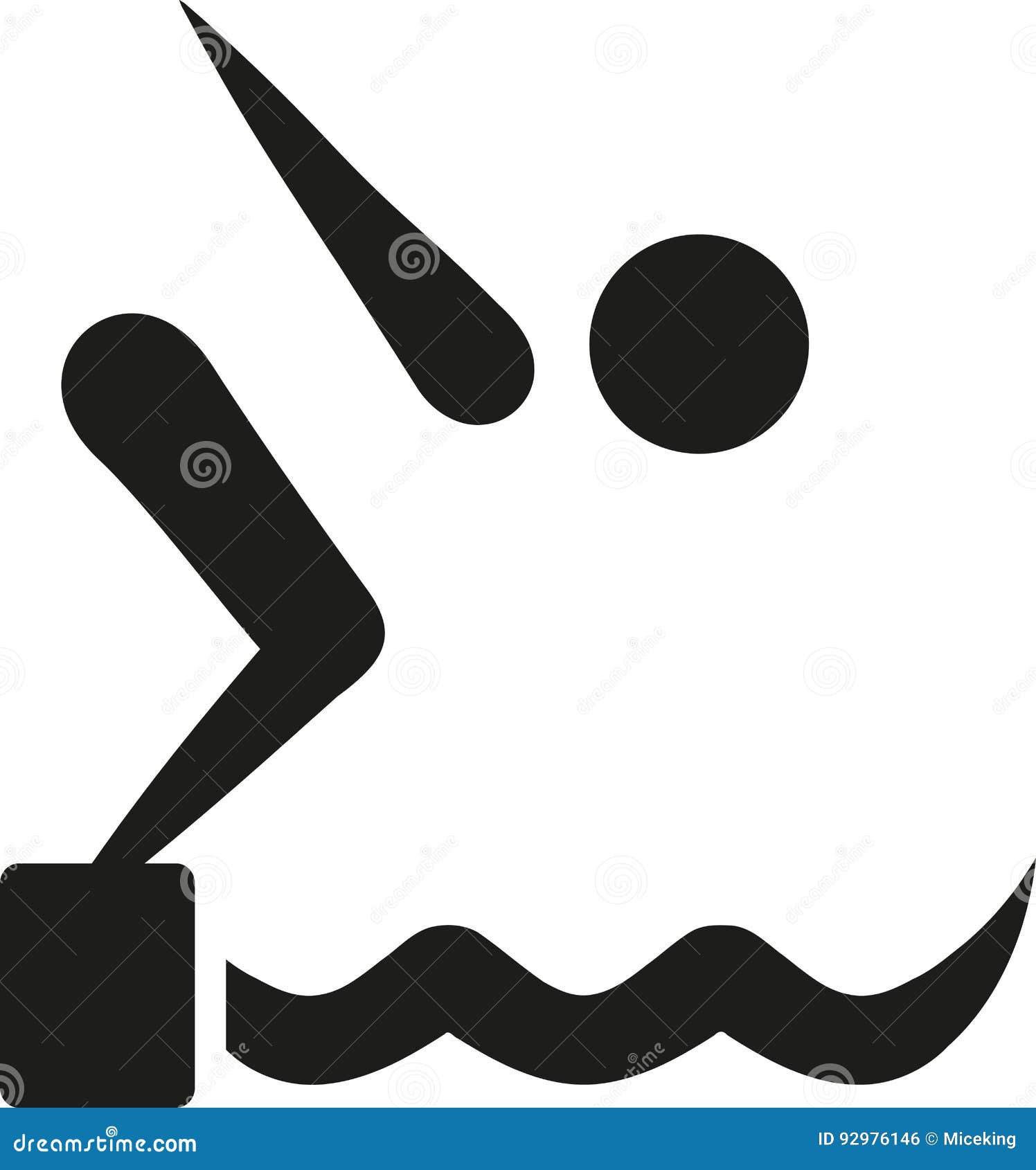 High diving symbol stock vector. Illustration of icon - 92976146