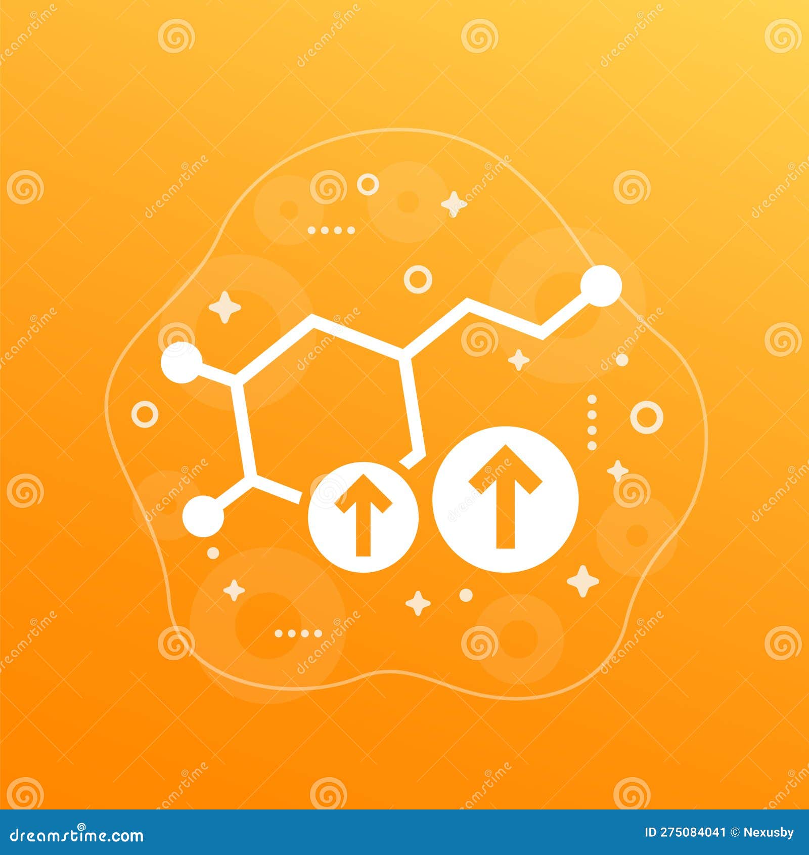 Dopamine Level Scale And Silhouette Of Man. Vector Illustration ...