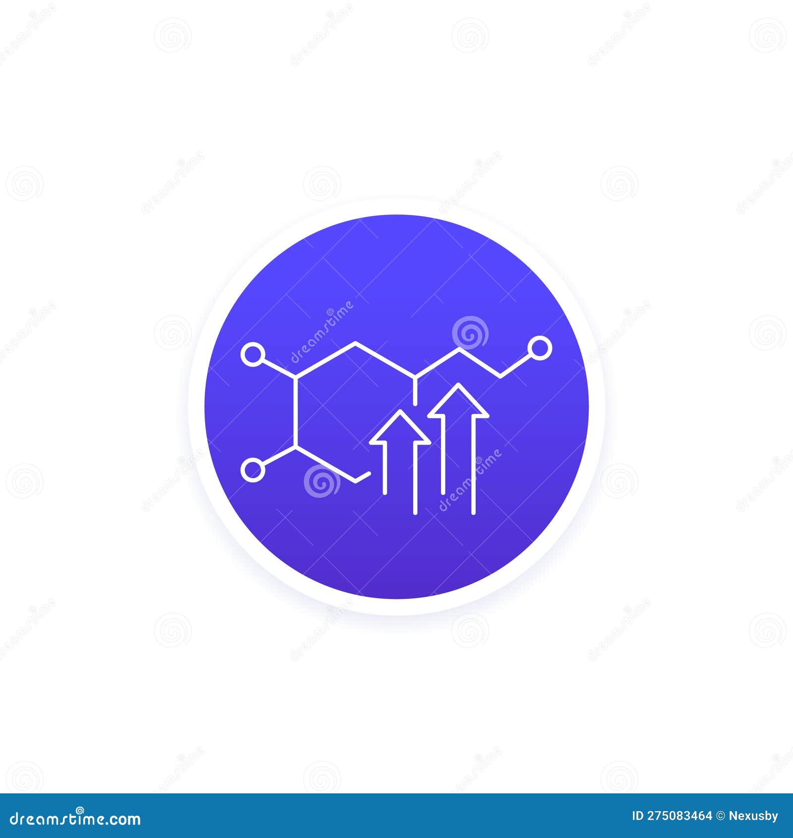 Dopamine Level Scale And Silhouette Of Man. Vector Illustration ...