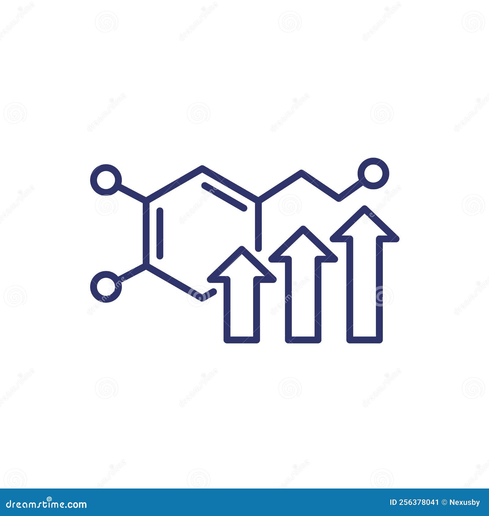 Dopamine Icon Logo Vector Illustration On Blue Circle With Brush ...