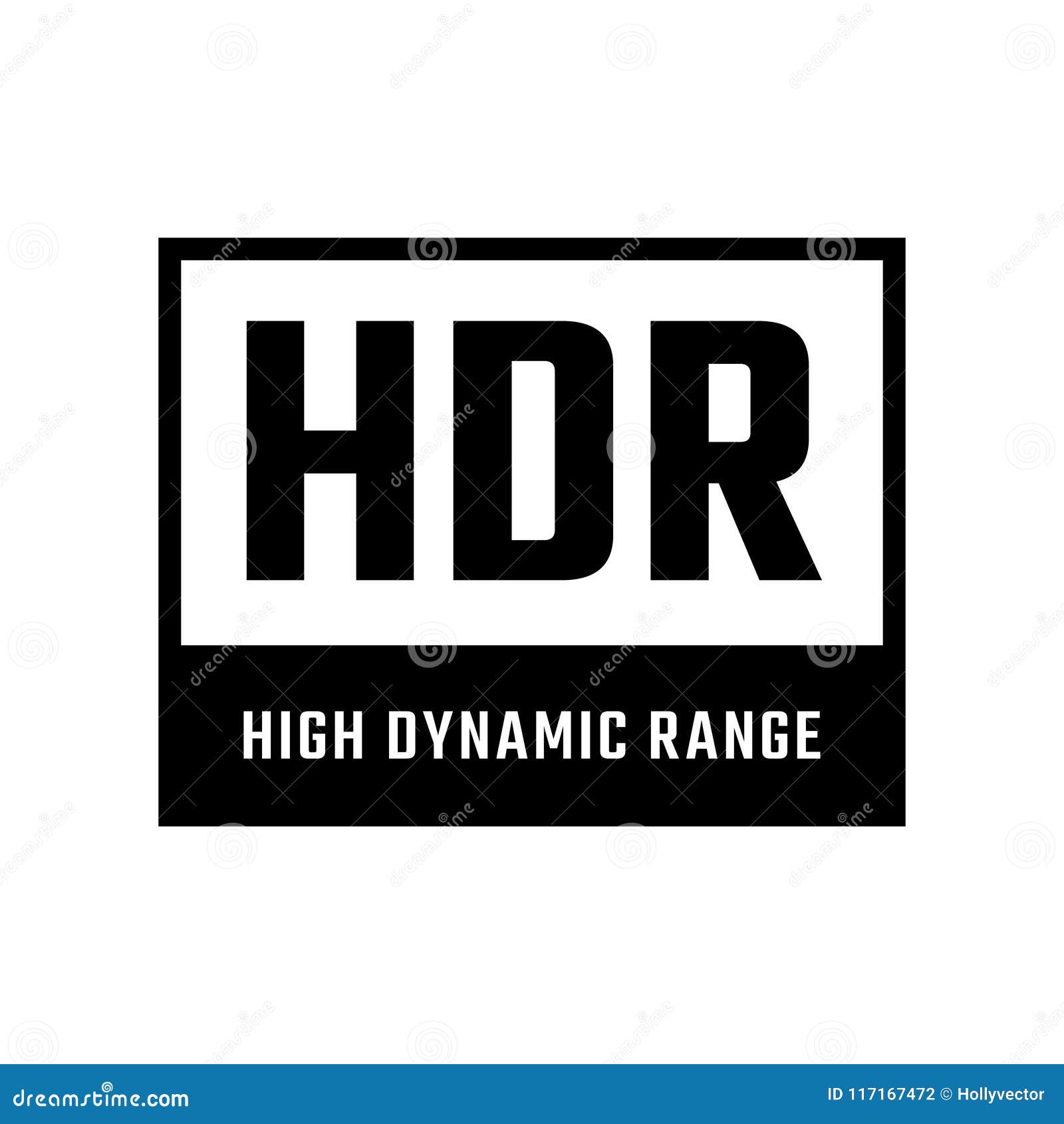 High dynamic range symbol stock vector. Illustration of cinema - 117167472