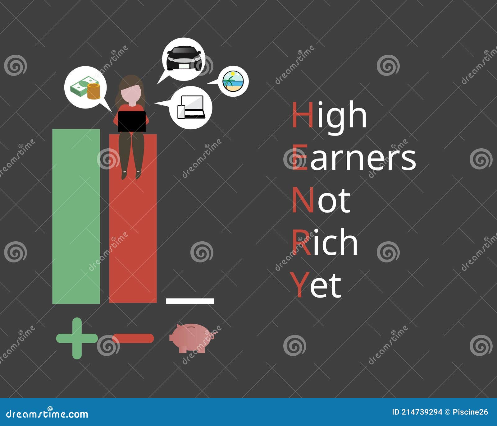 High Earners, Not Rich yet HENRYs Vector Stock Vector - Illustration of ...