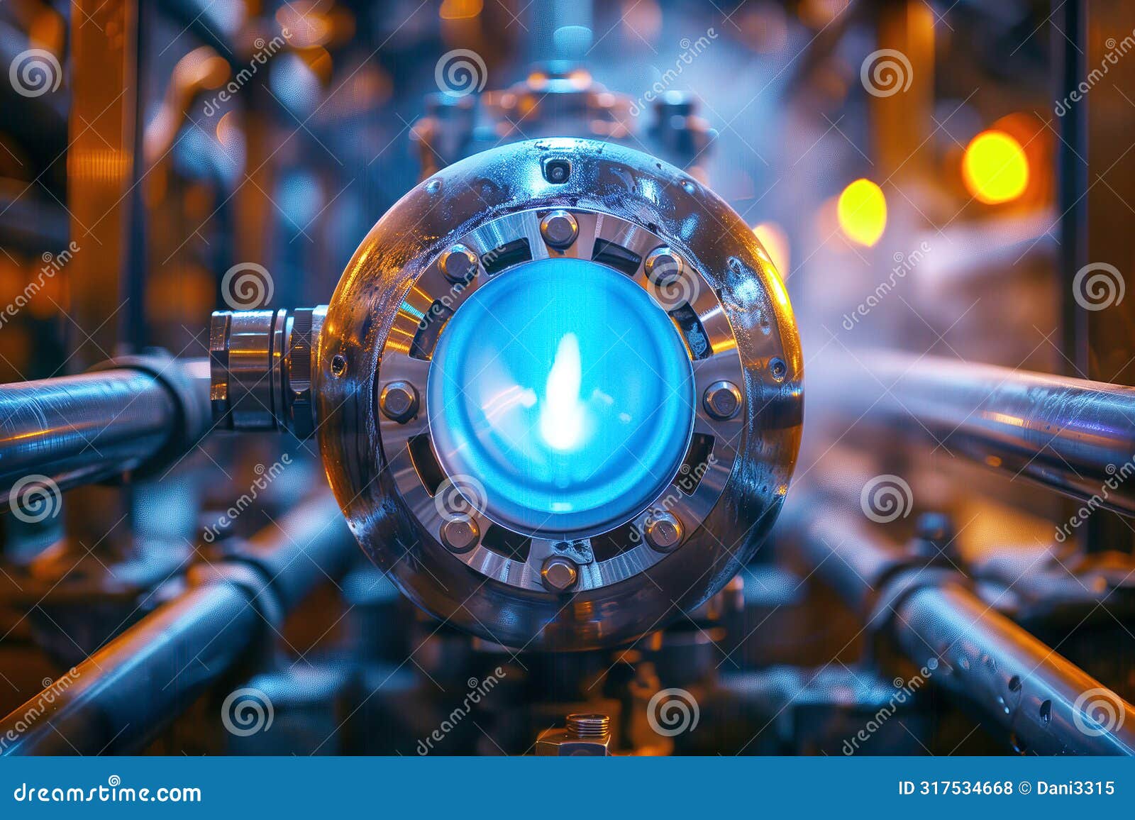 High-Efficiency Hydrogen Reactor Core Stock Illustration - Illustration ...