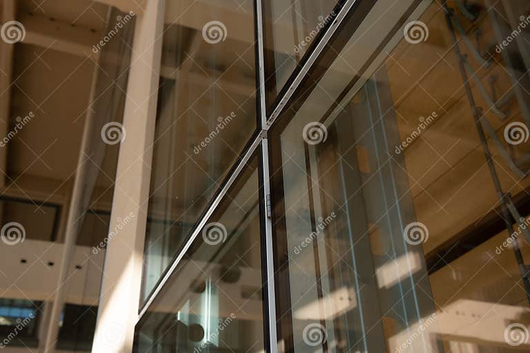 High Efficiency Window, Frame and Double Glazing Detail on Building ...