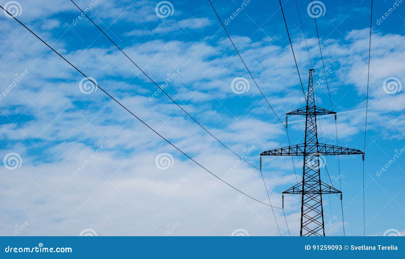 High-Electric Constructions, Elektrik, on the Background of the Stock ...