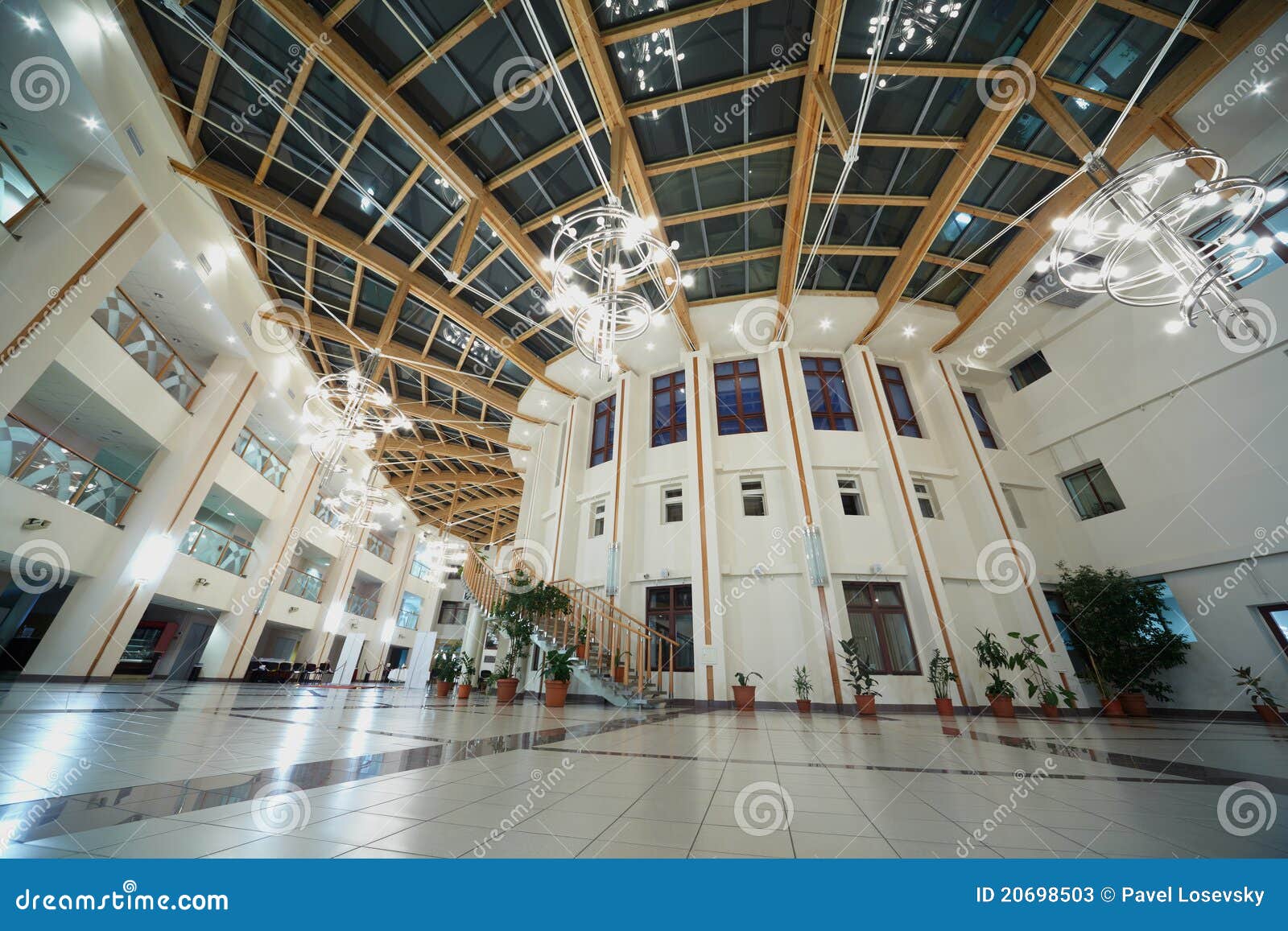 High empty hall stock image. Image of lights, ceramic - 20698503