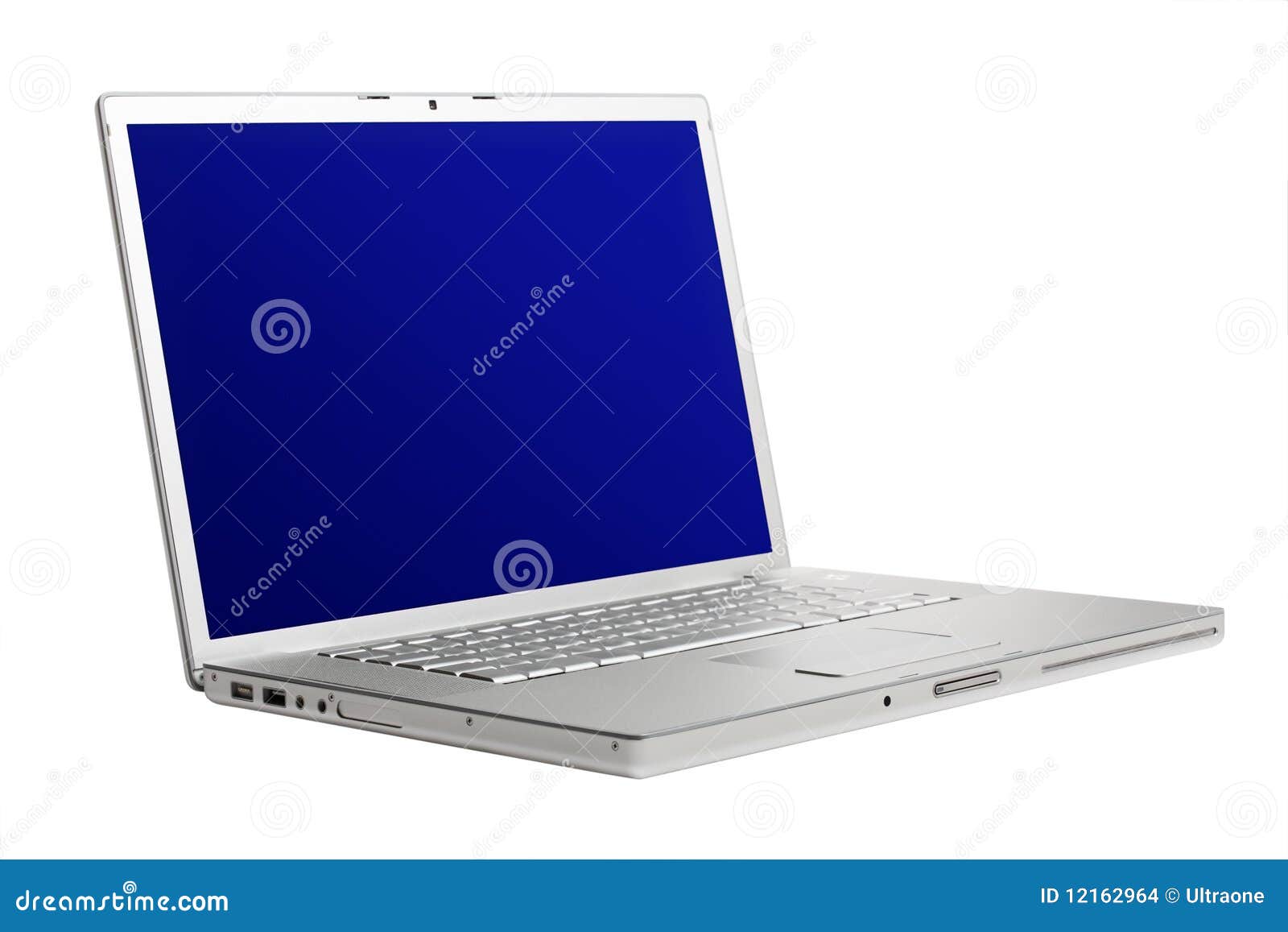 High-end Aluminium Laptop, Tilt View. Stock Photo - Image of high, path ...