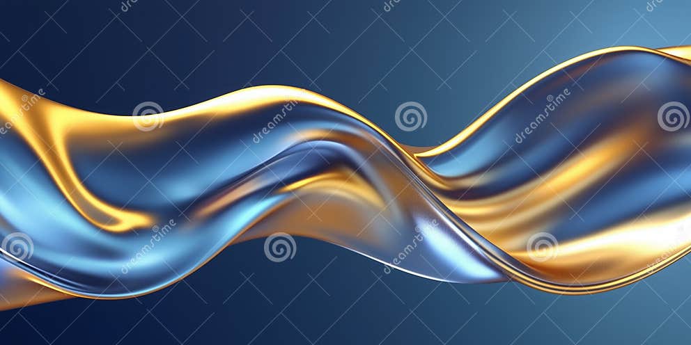 High-end Blue Wave Gradient Background with Elegant Curves and ...