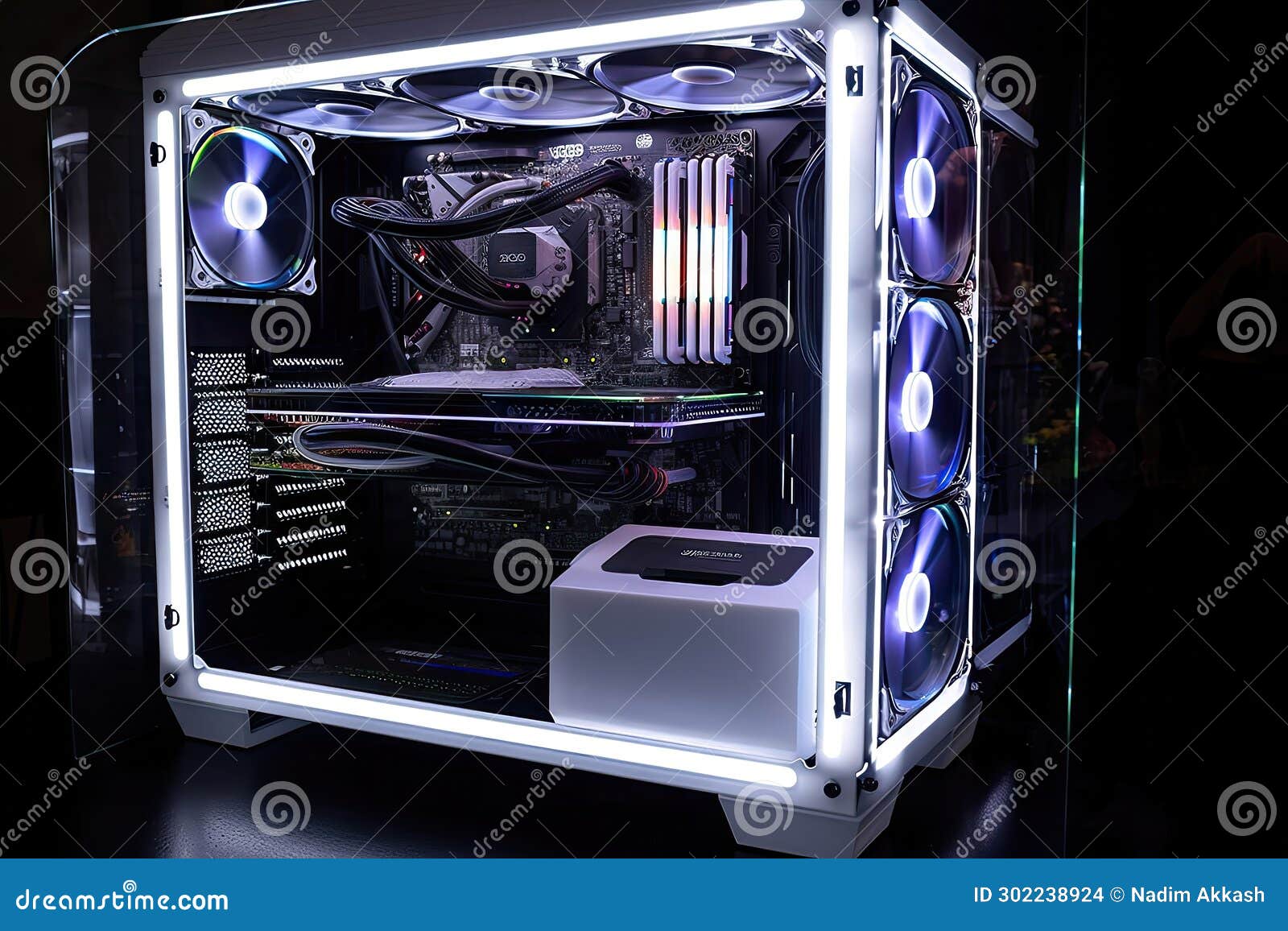 High End Computer Pc Interior White Rgb Led Computer Interior ...