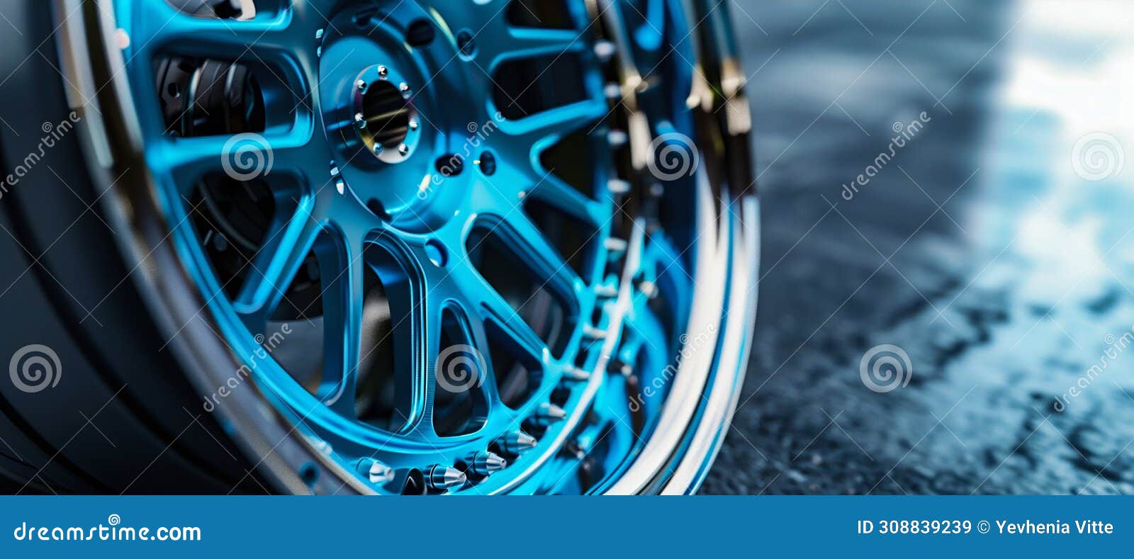 High-End Custom Car Rim Display. Generative Ai Stock Illustration ...