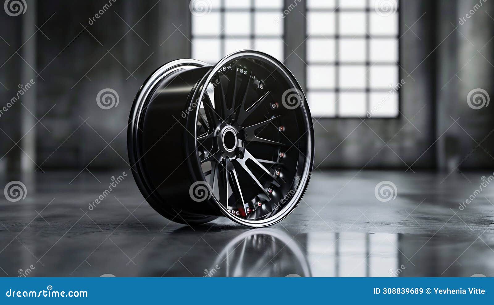 High-End Custom Car Rim Display. Generative Ai Stock Illustration ...