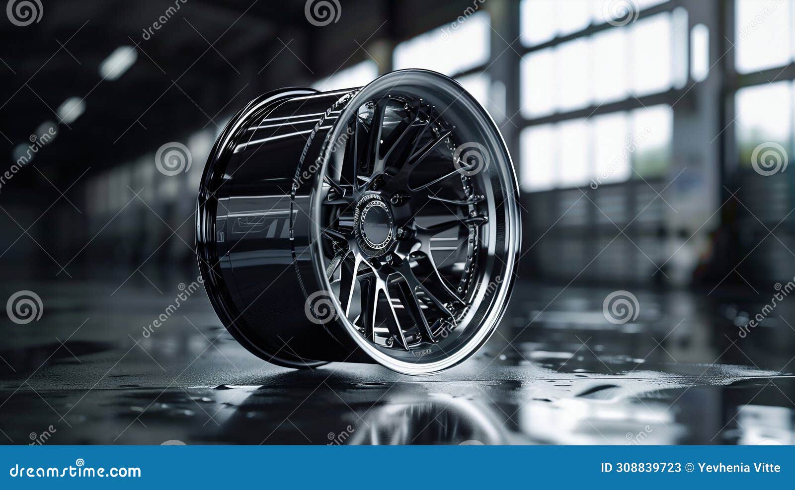 High-End Custom Car Rim Display. Generative Ai Stock Illustration ...