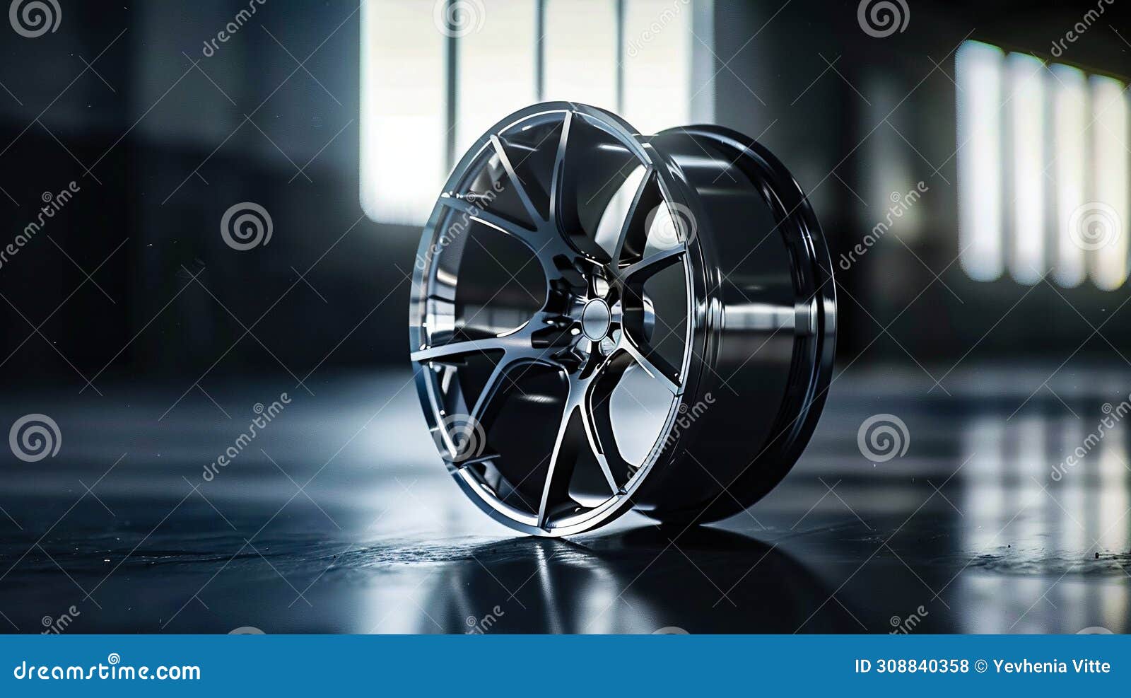 High-End Custom Car Rim Display. Generative Ai Stock Illustration ...