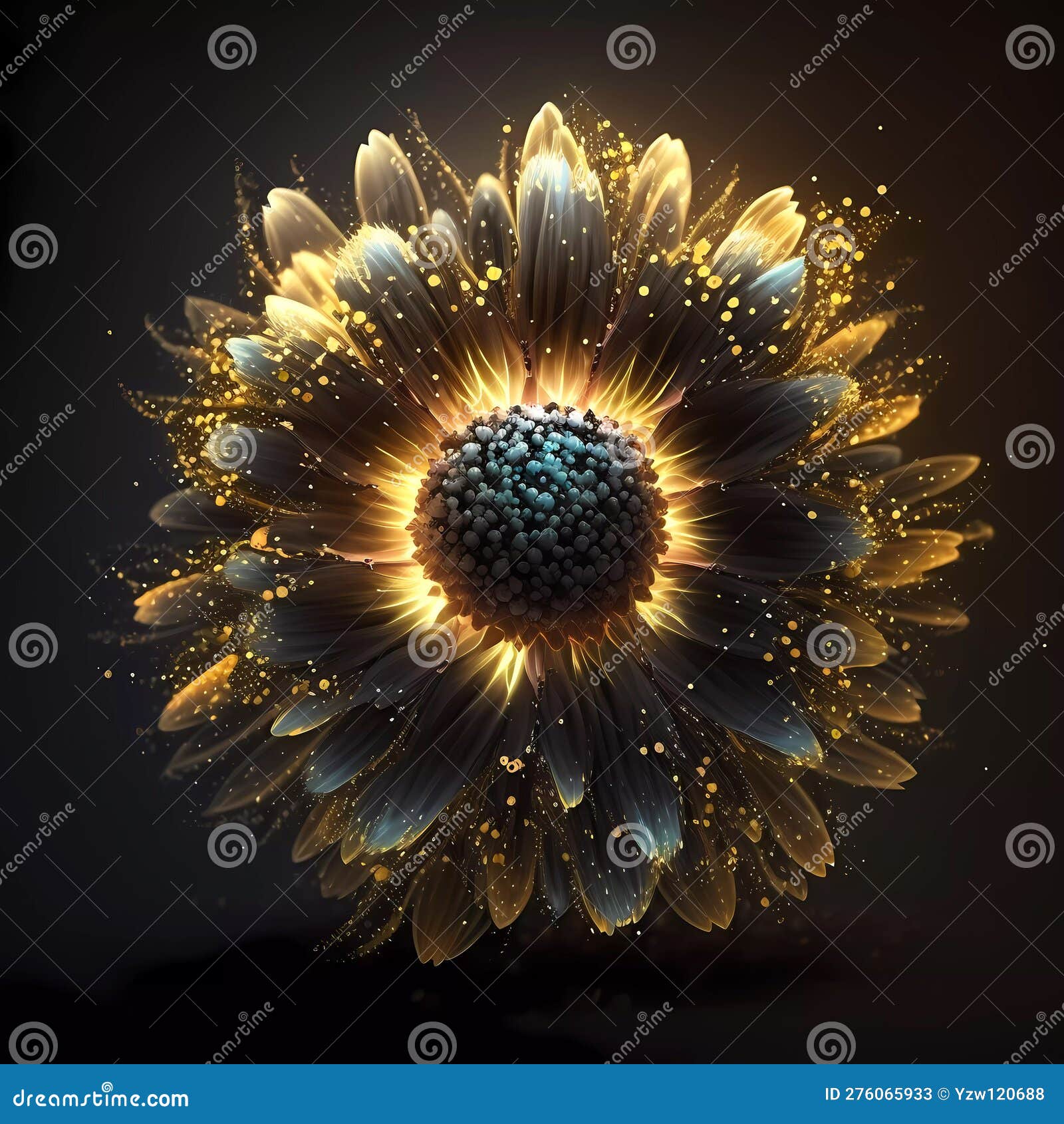 High-end Gorgeous Symmetrical Particles All Placed Flower Warm Material ...