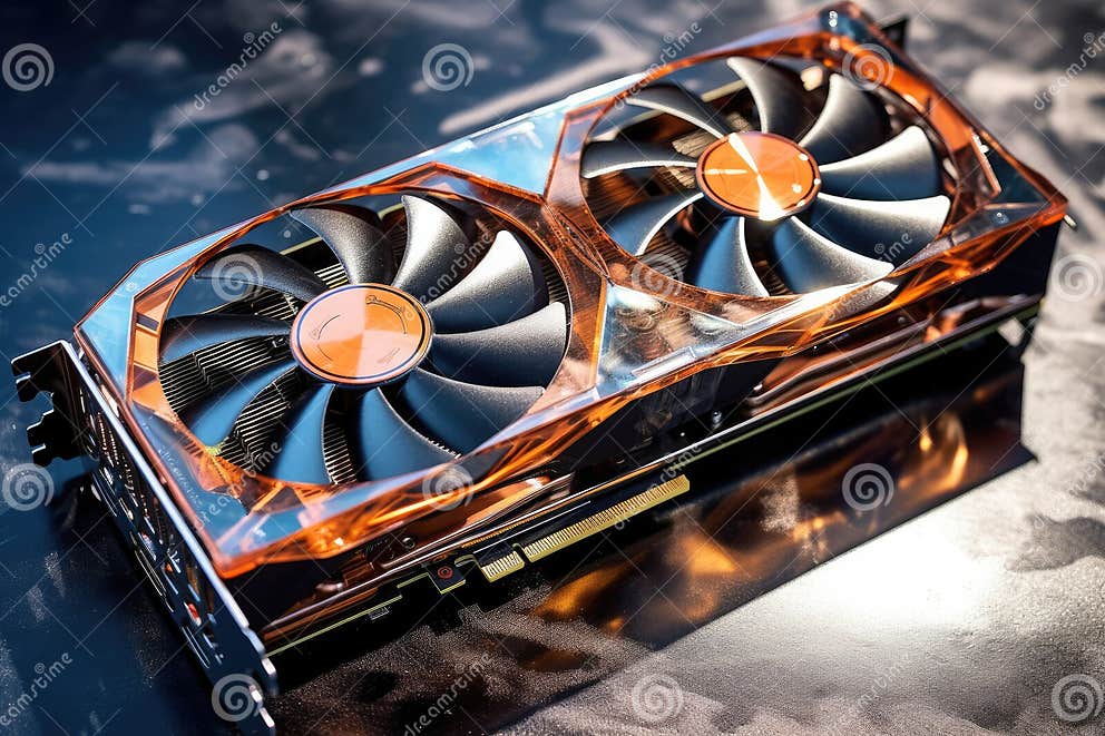 High-end Graphics Card with Visible Gpu Stock Image - Image of ...