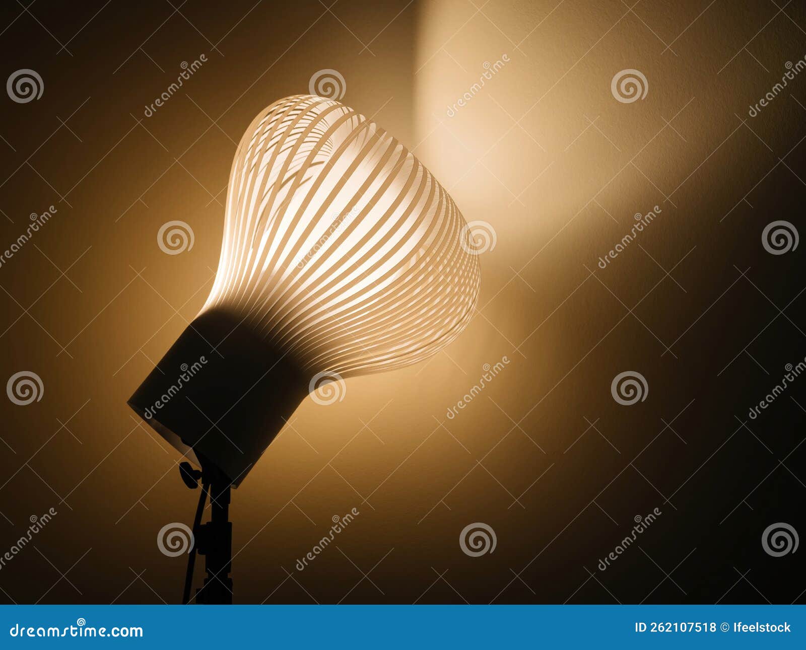 High-end Light Illuminated a Wall Stock Photo - Image of modern, tripod ...