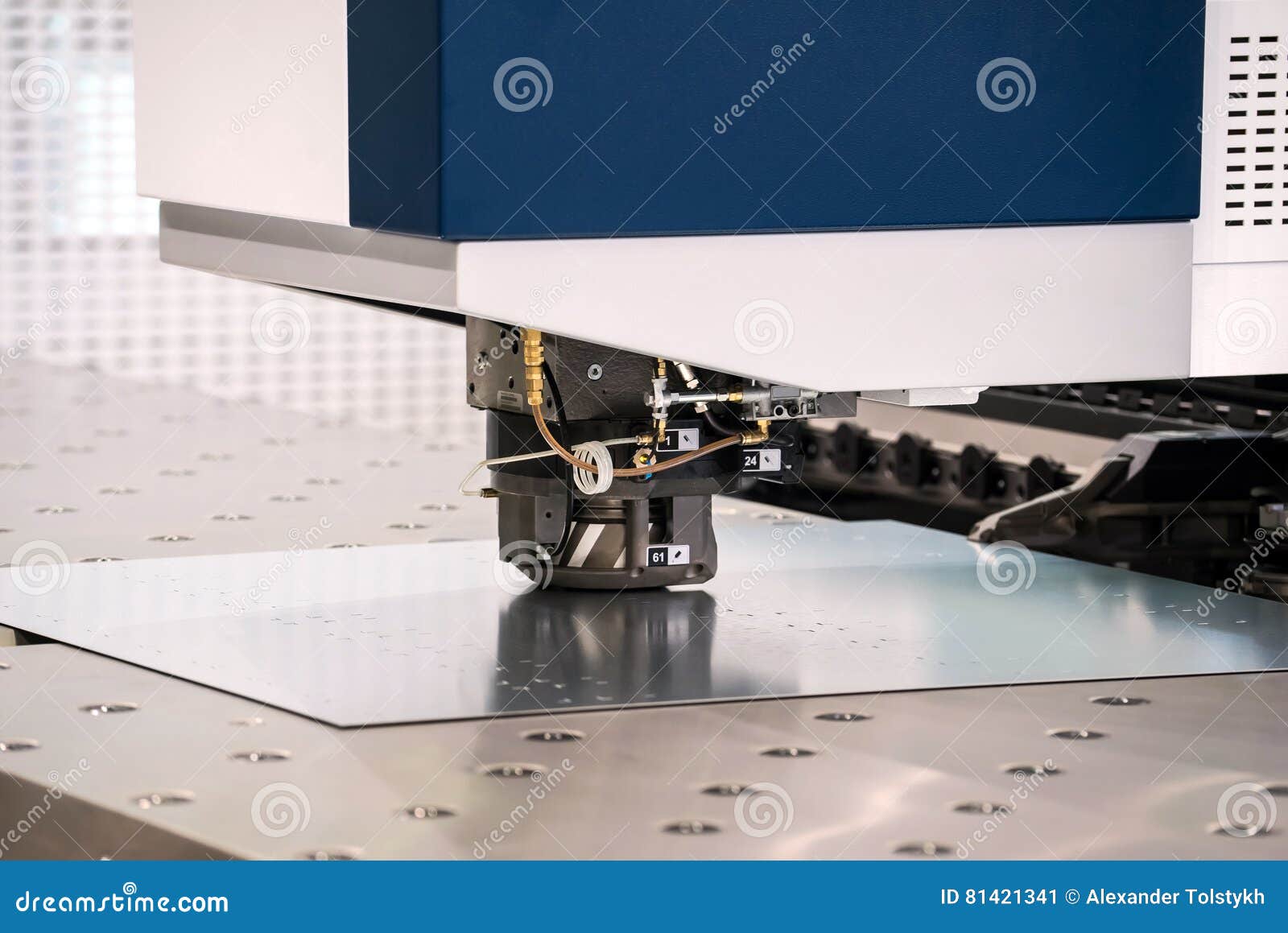 High-end Machine for Automatic Punching Metal Sheet Stock Image - Image ...