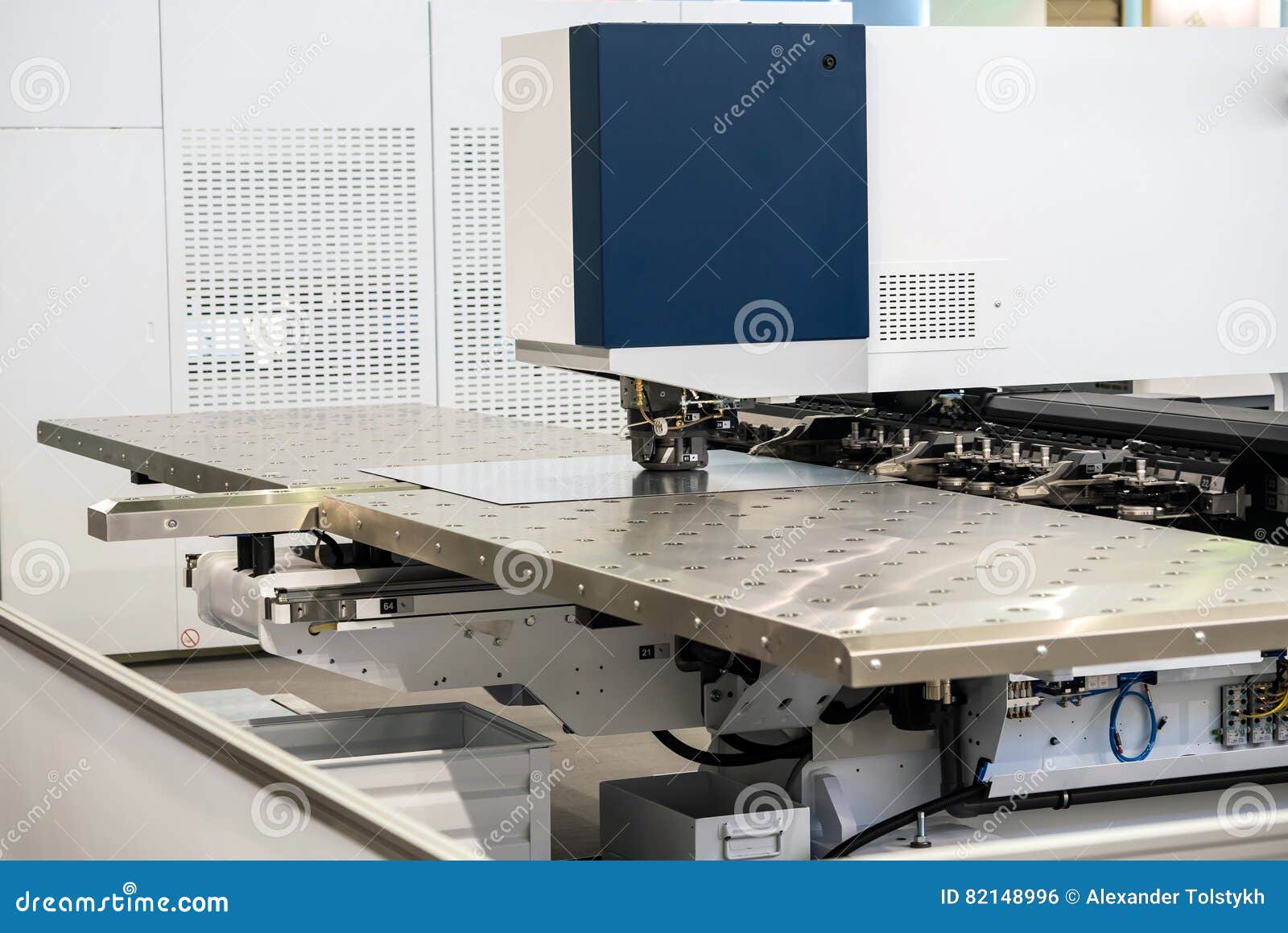High-end Machine for Automatic Punching Metal Sheet Stock Photo - Image ...