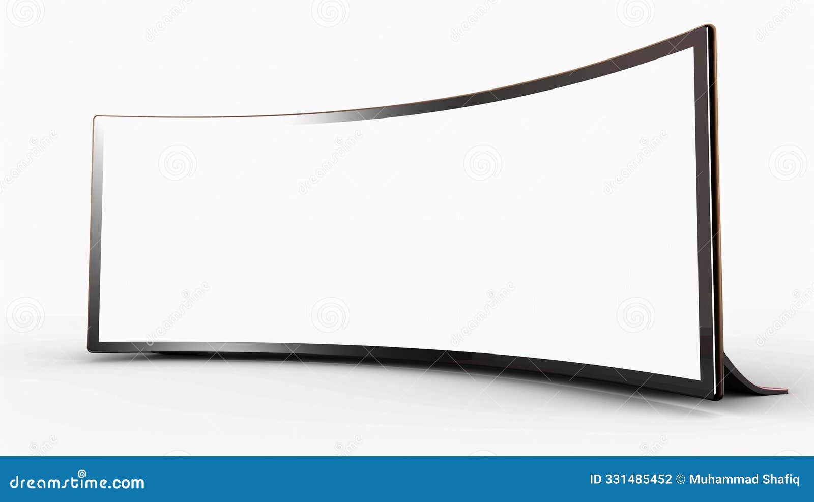 A High-end Media Wall with a Blank Screen LCD, Accented by Smooth ...