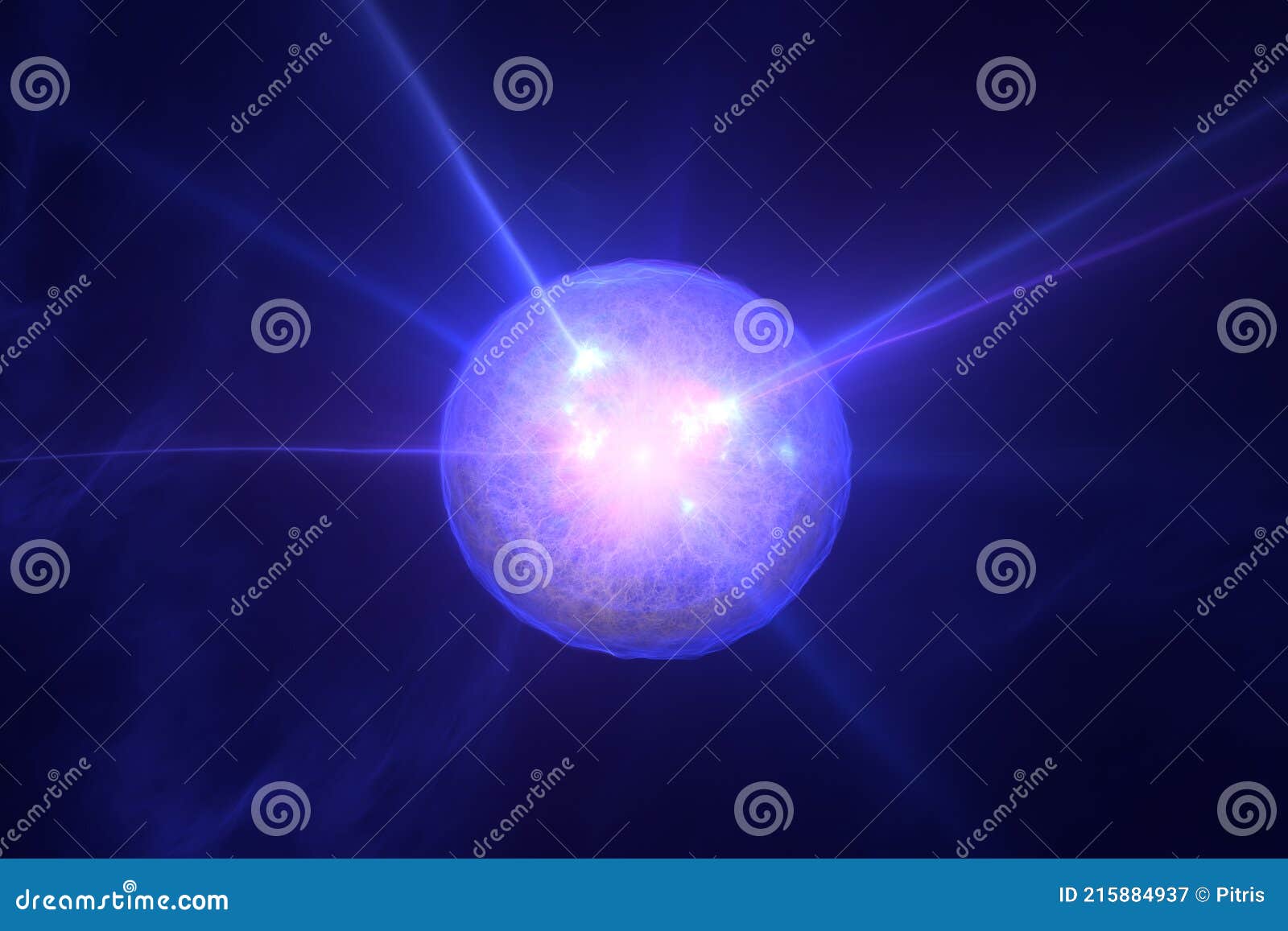High Energetic Particle. Science and Research Stock Illustration ...