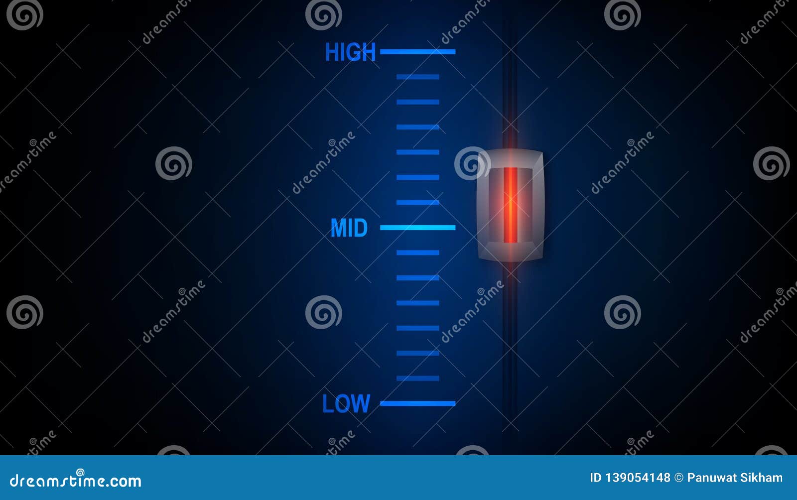 High Energy Level Concept - Efficiency Level Control Button on High ...