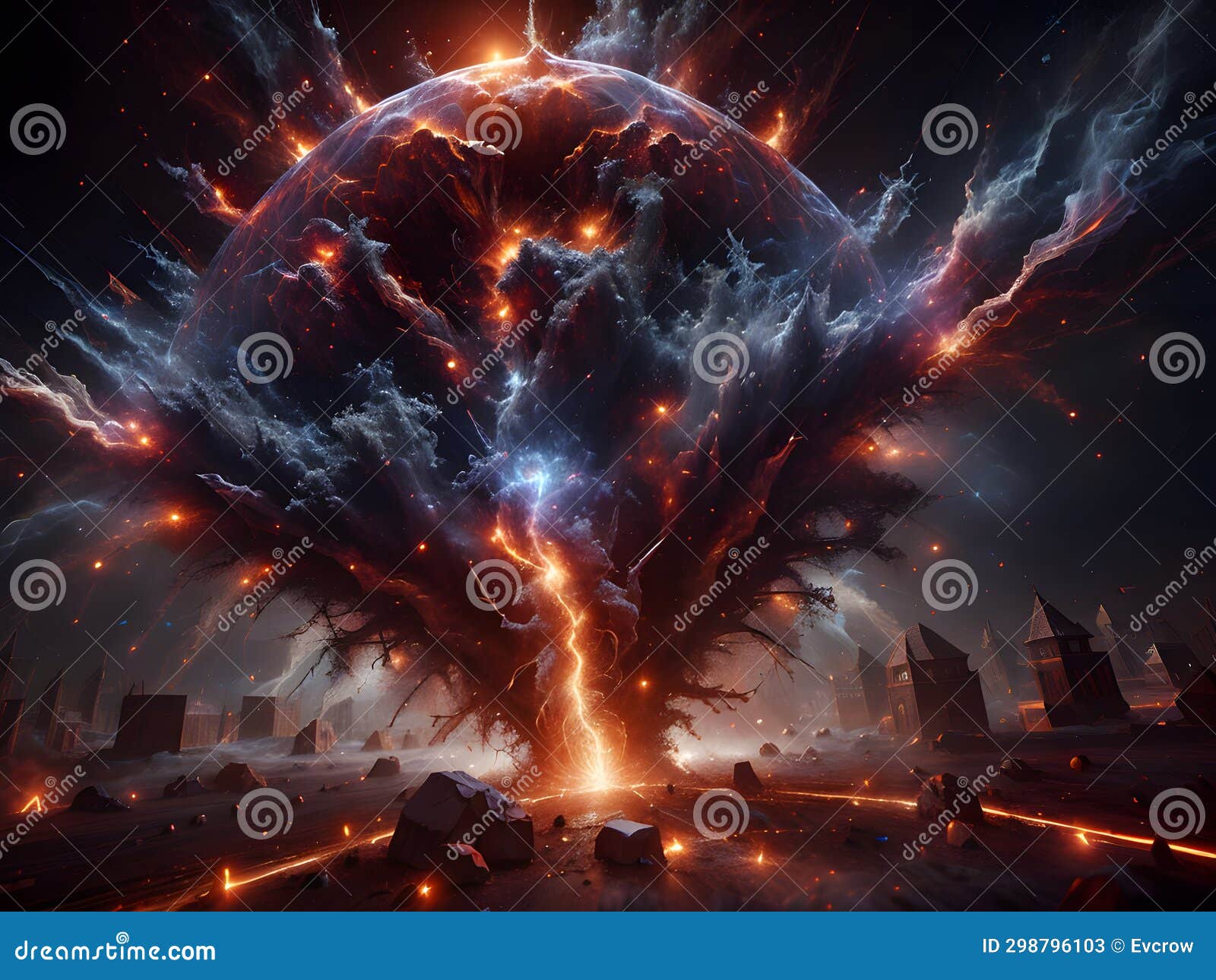 High-energy Magic Explosion Stock Illustration - Illustration of ...
