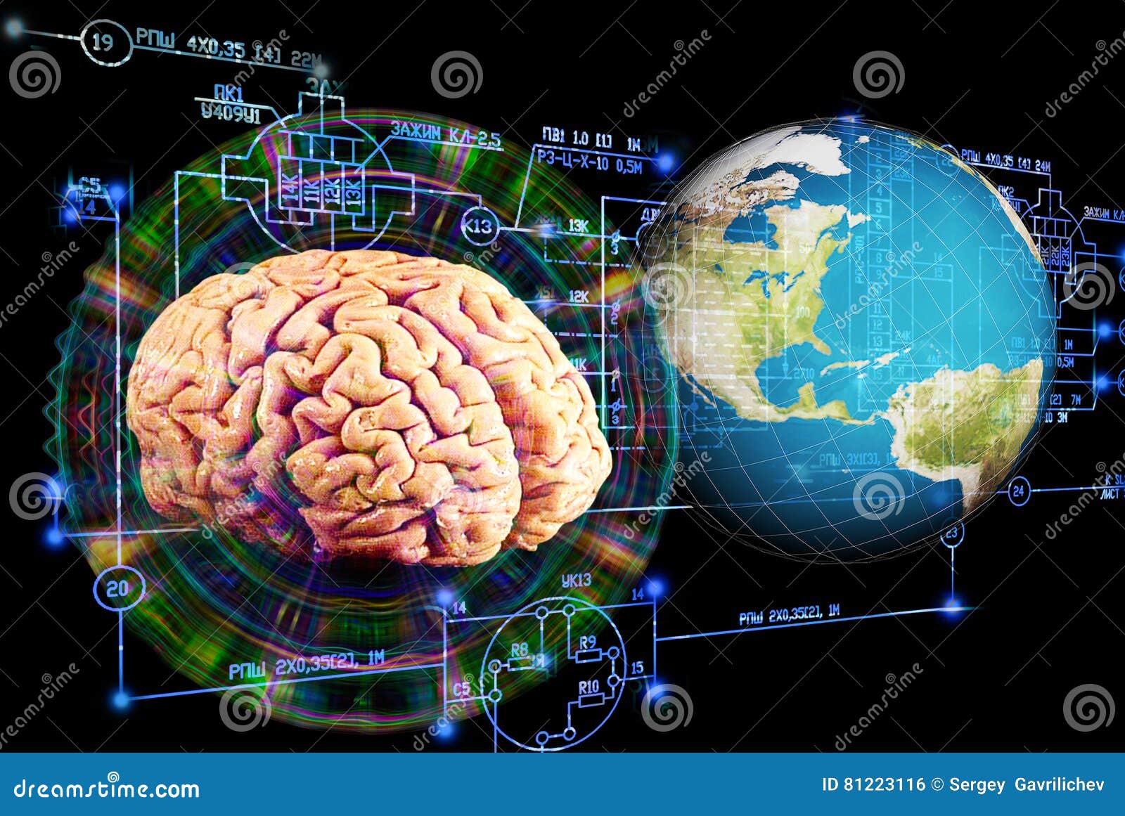 High Engineering Technology. Stock Illustration - Illustration of ...