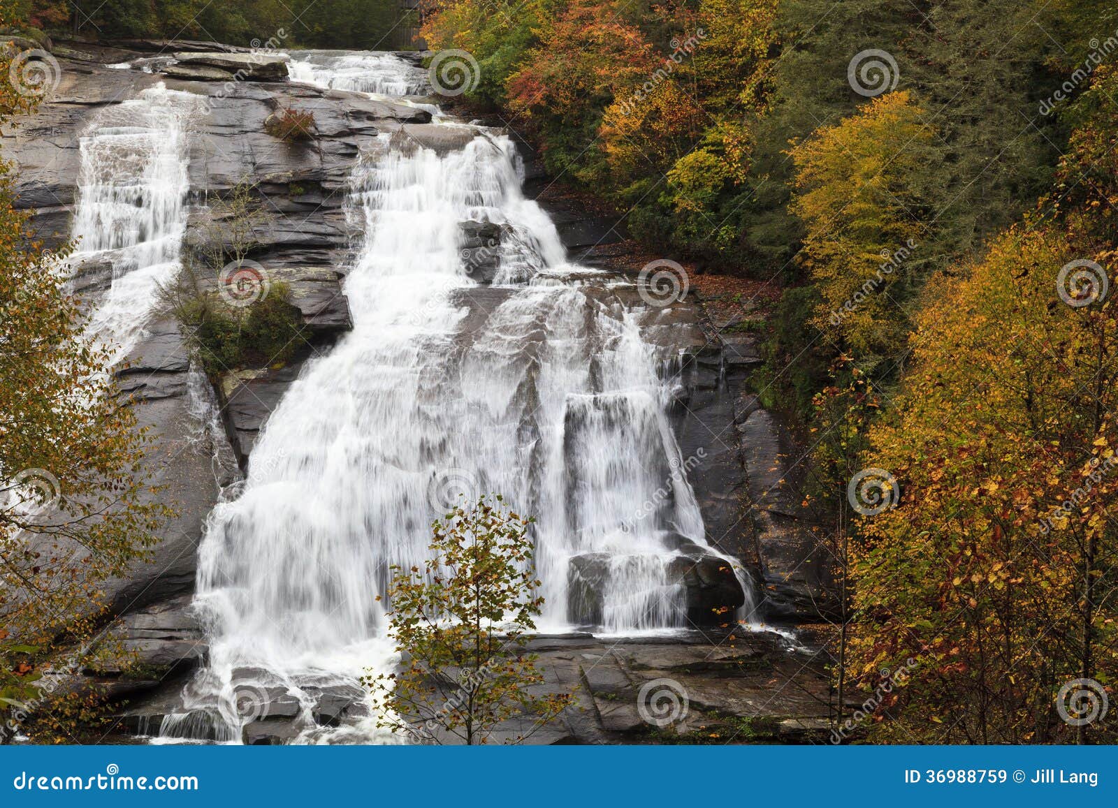 High Falls in Dupont State Forest in NC Stock Image - Image of season ...