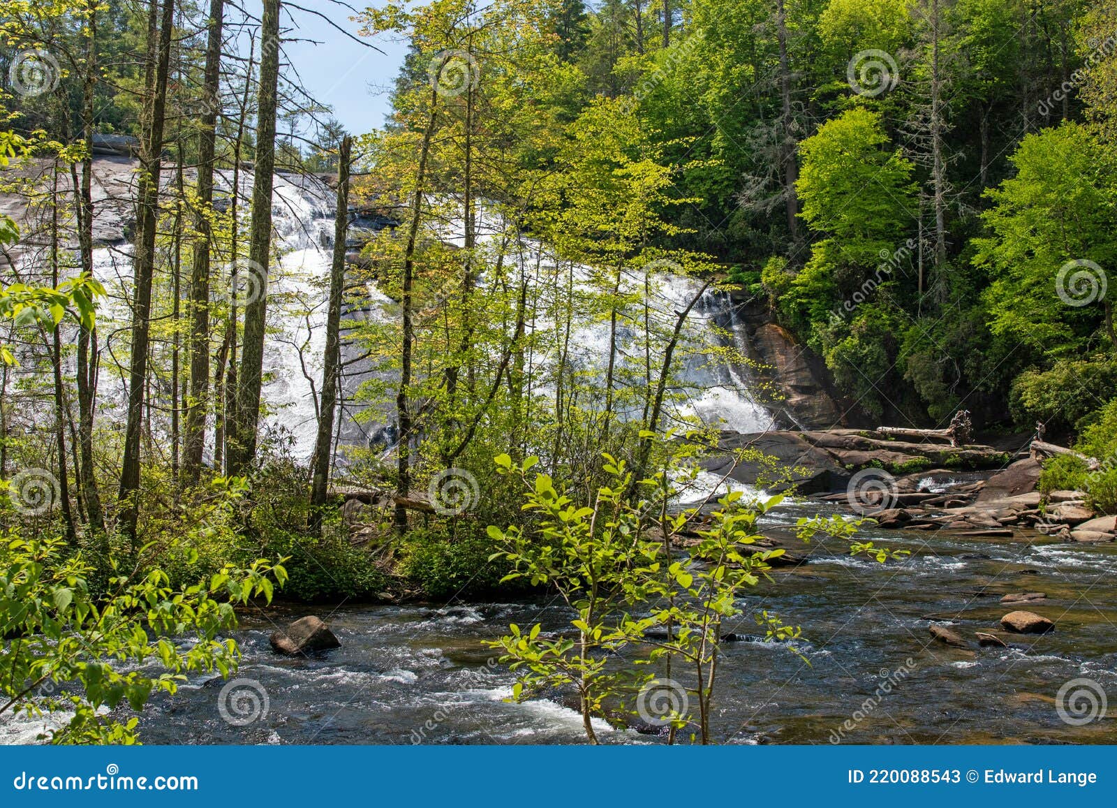 High Falls in North Carolina Stock Image - Image of springtime, county ...