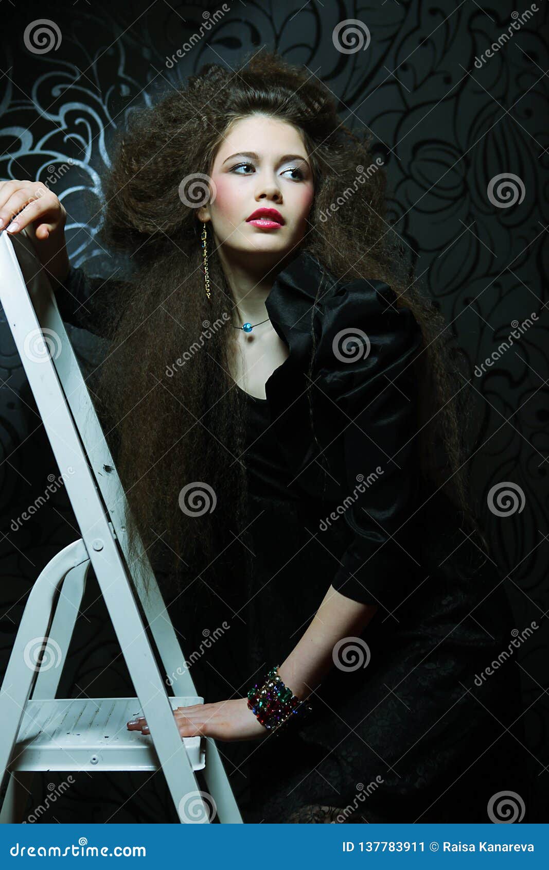 Fashion Model with Posing in the Studio Stock Image - Image of posing ...