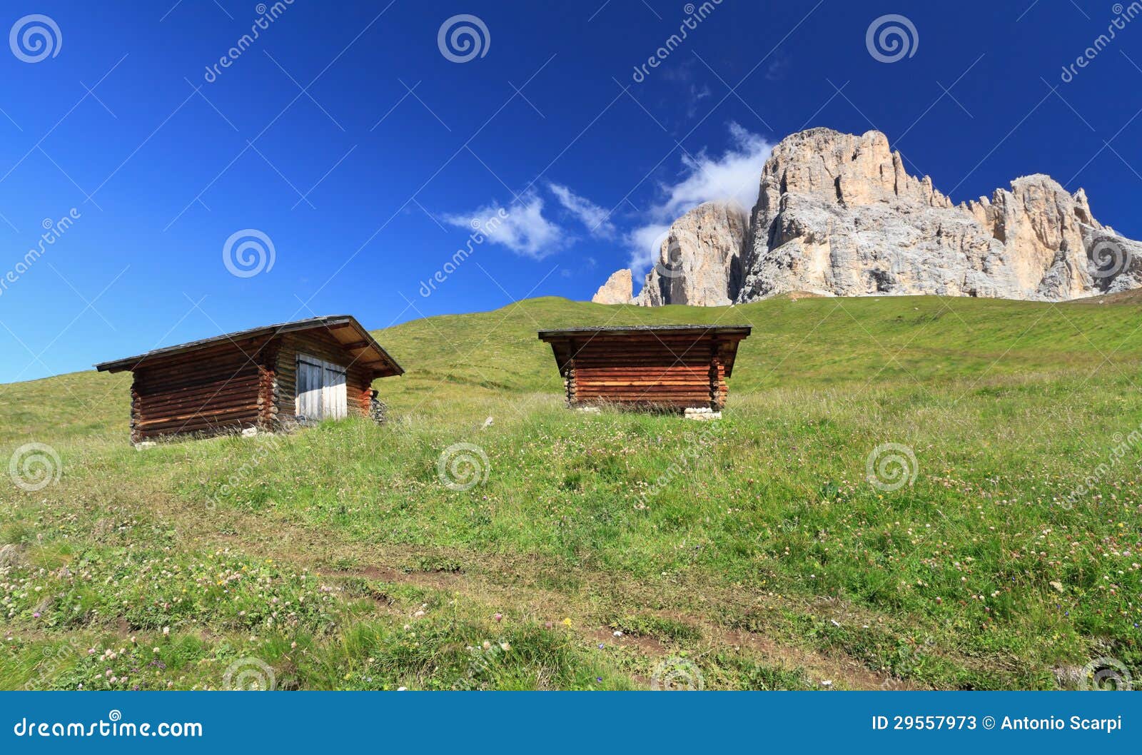 High Fassa Valley stock image. Image of green, hike, prairie - 29557973