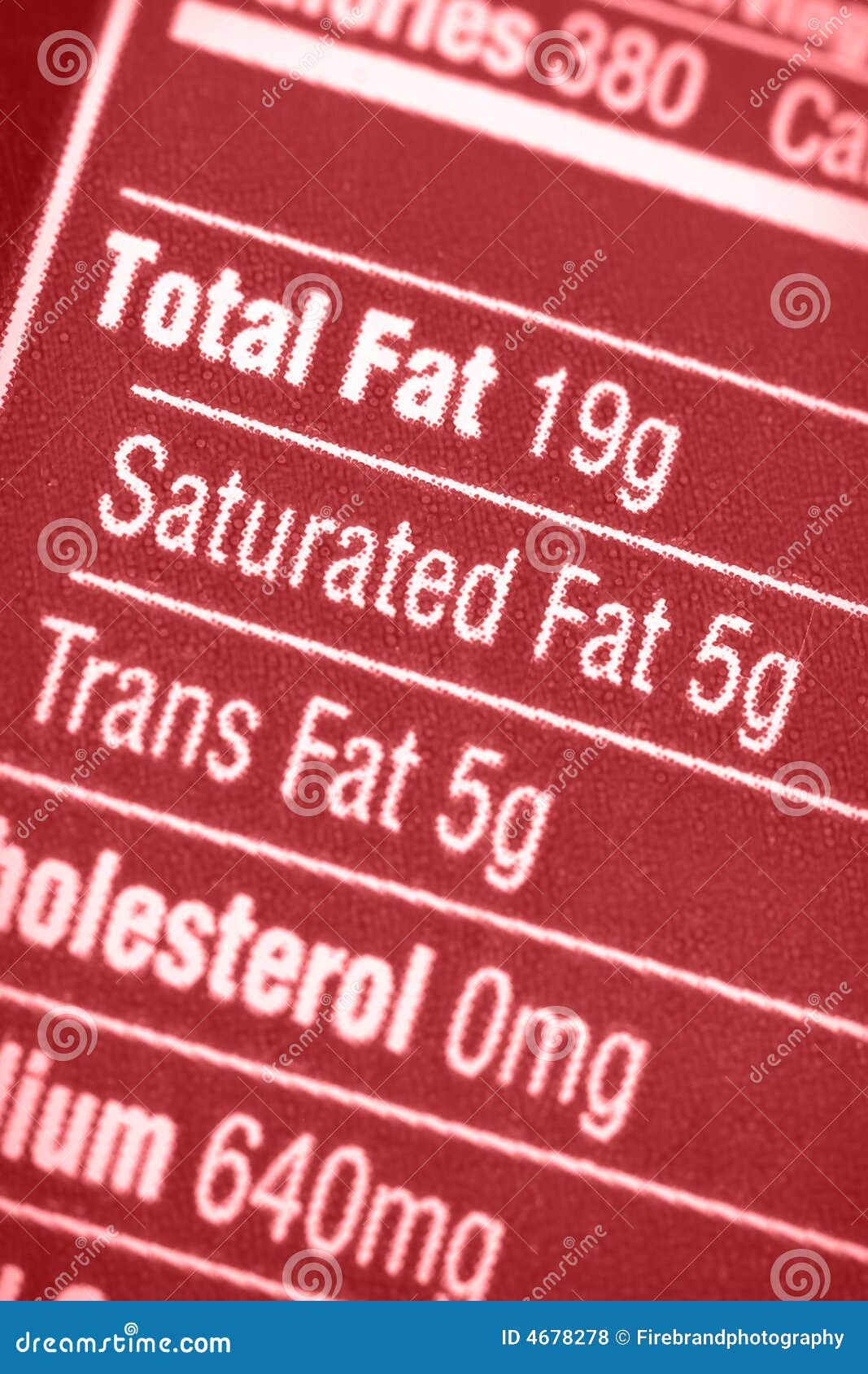 High in fat stock photo. Image of trans, focus, package - 4678278