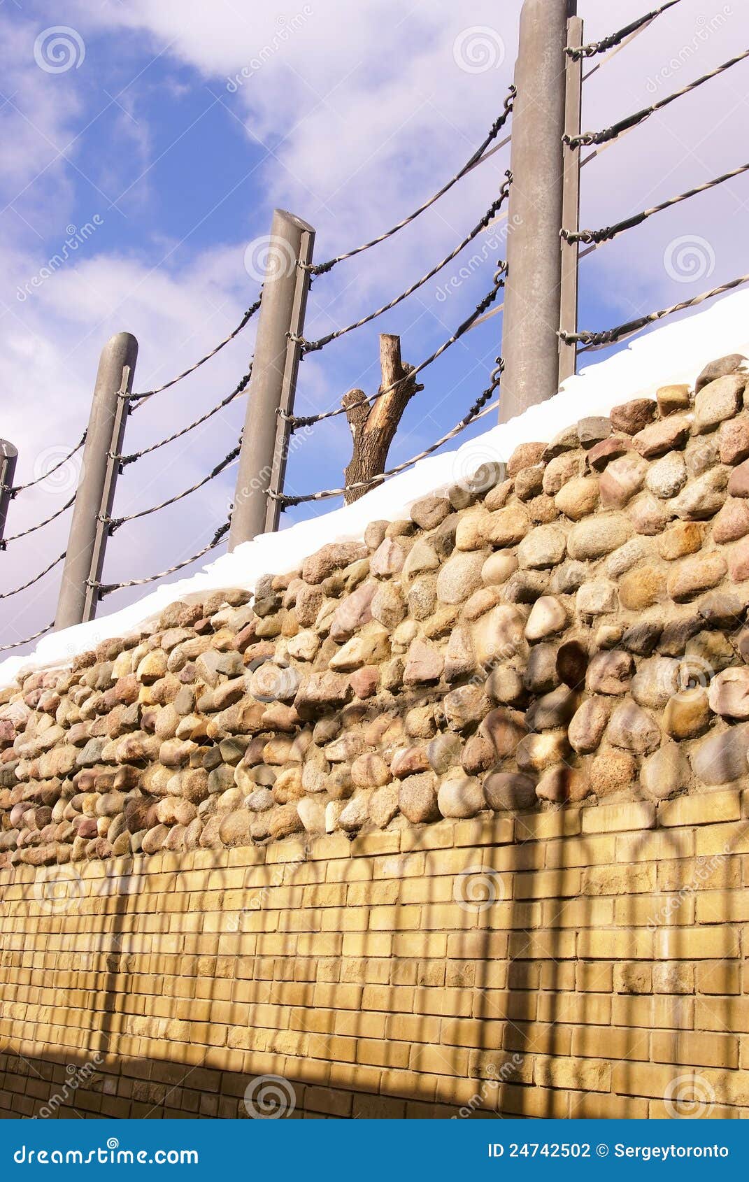 High fence stock photo. Image of urban, clouds, infrastructure - 24742502