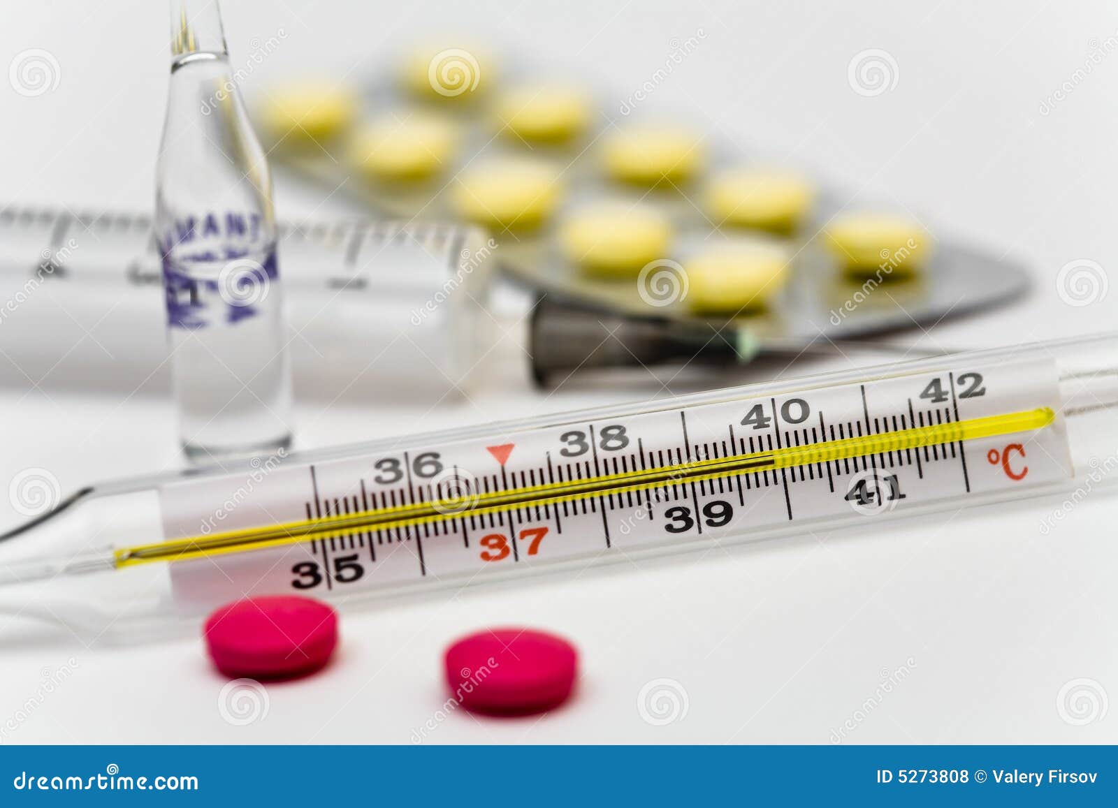 High fever. stock photo. Image of treatment, temperature - 5273808