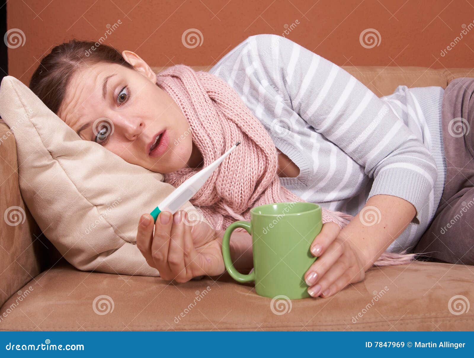High fever stock image. Image of looking, girl, woman - 7847969
