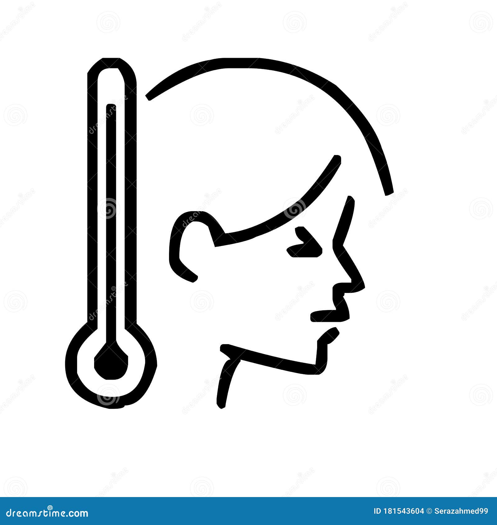High Fever Icon Vector Illustration Stock Vector - Illustration of ...