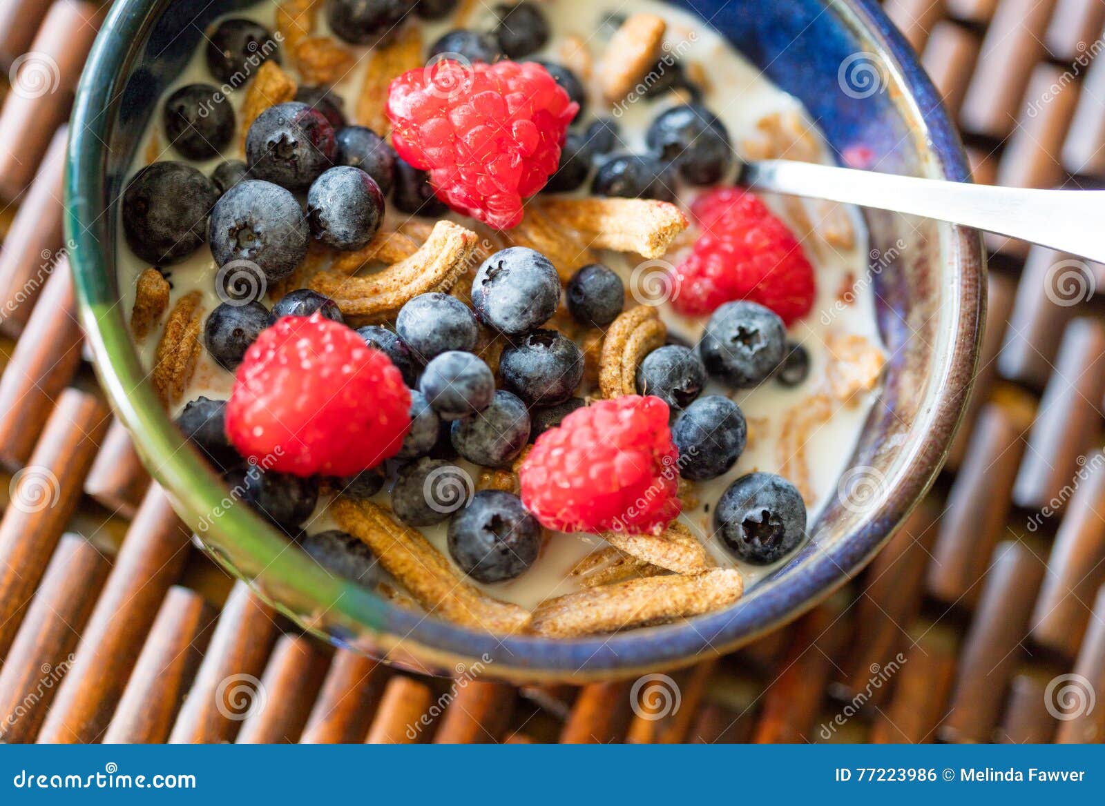HIgh Fiber Cereal with Fresh Fruit Stock Photo - Image of vegetarian ...