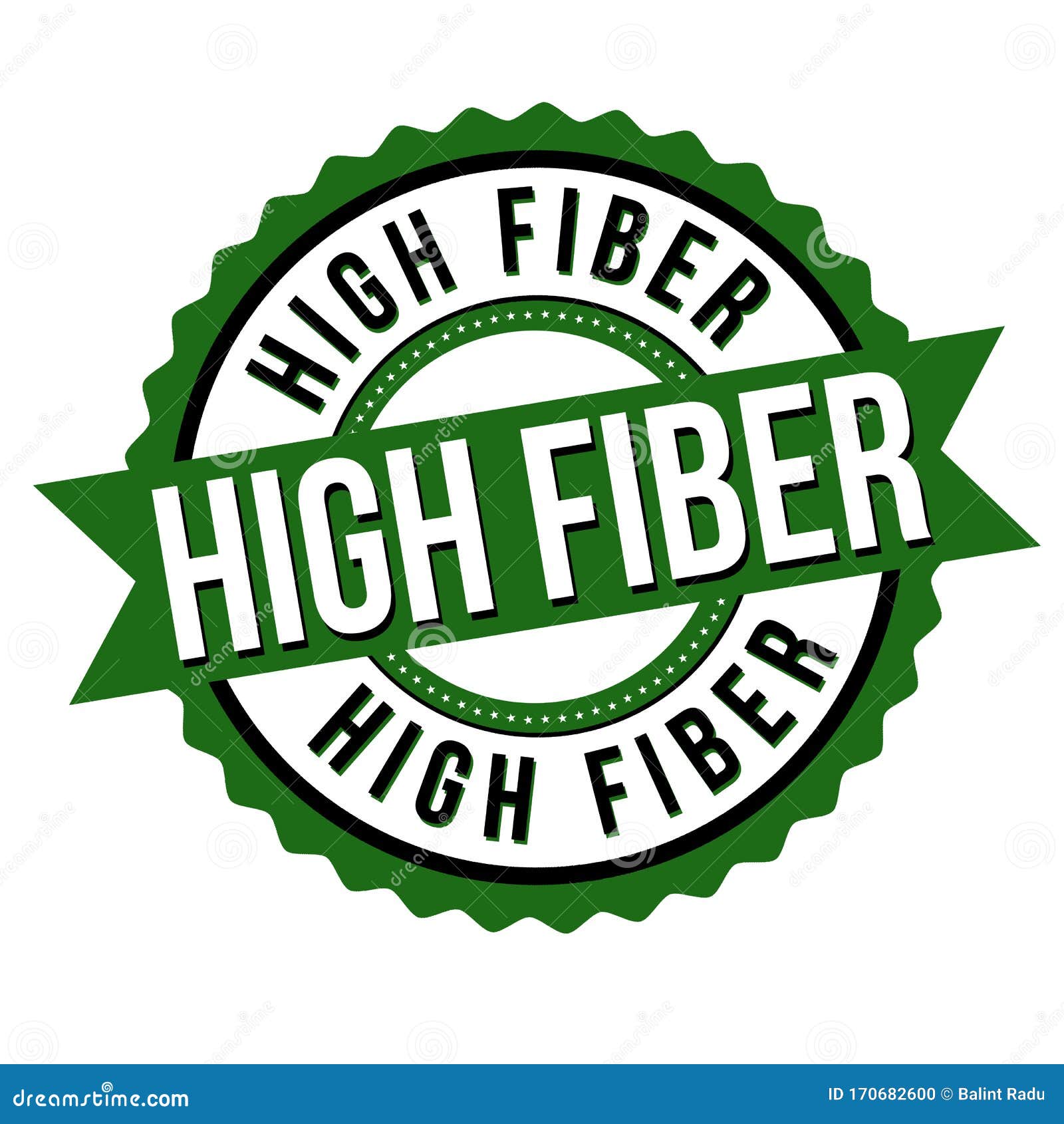 High Fiber Label or Sticker Stock Vector - Illustration of high ...
