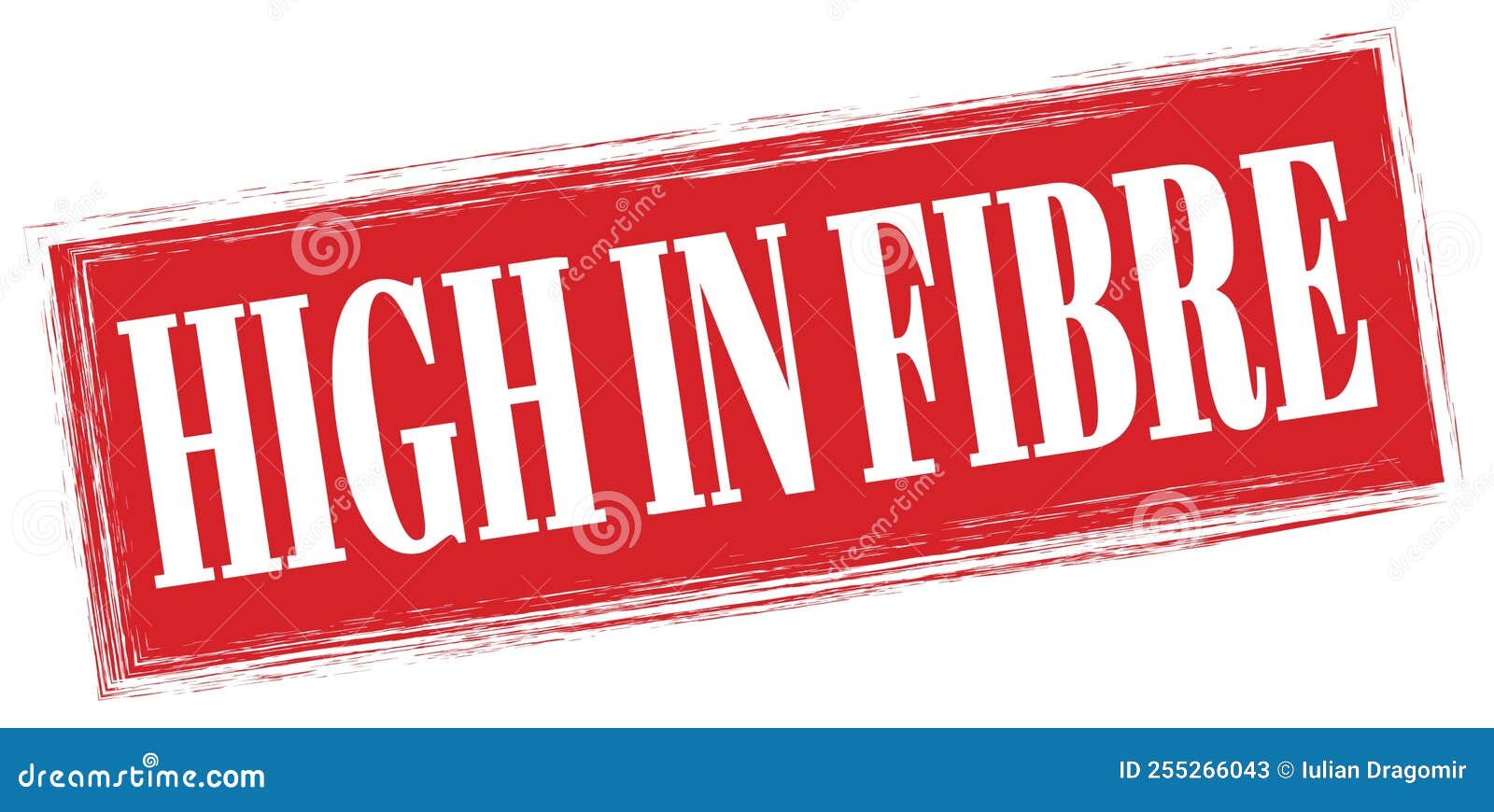 HIGH in FIBRE Text Written on Red Stamp Sign Stock Illustration ...