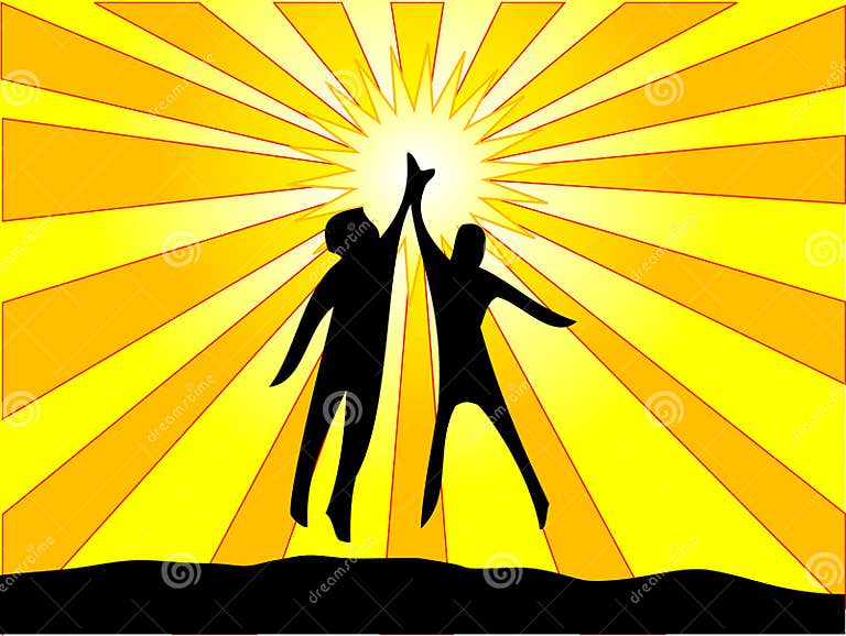 High Five stock vector. Illustration of style, stretch - 1058166