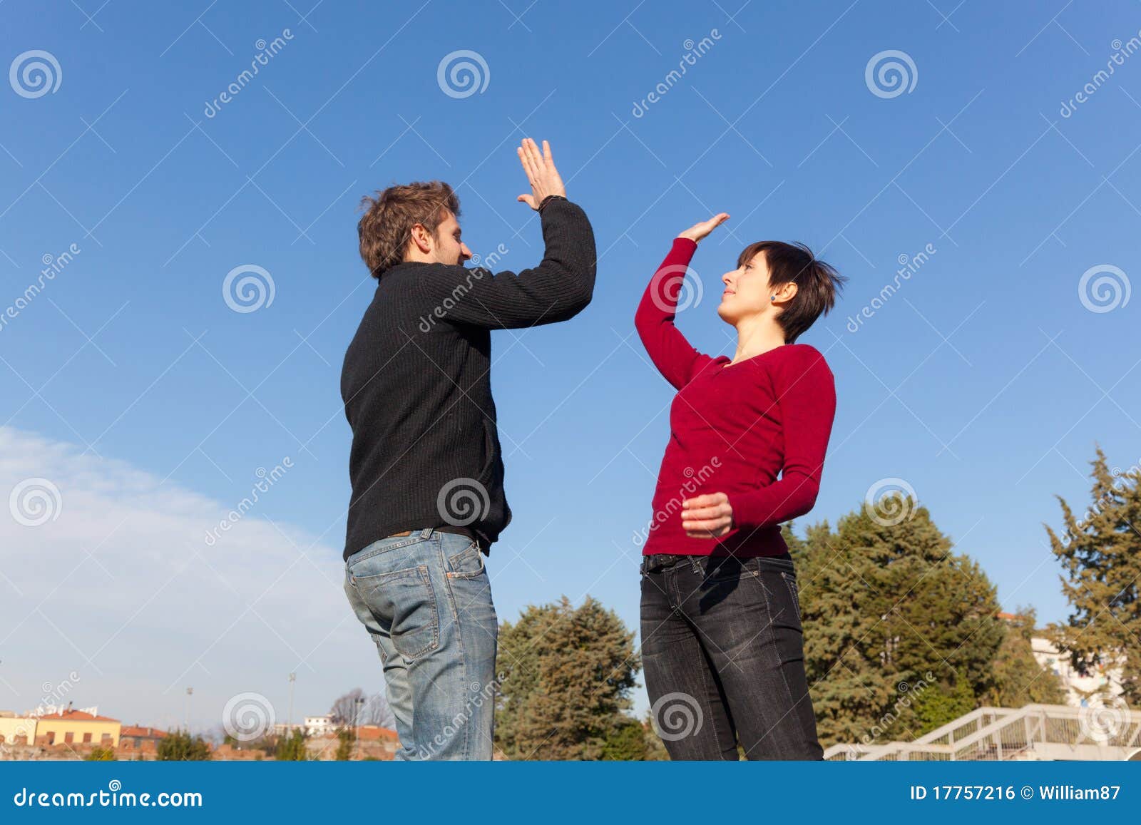 High Five stock photo. Image of happiness, giving, hand - 17757216