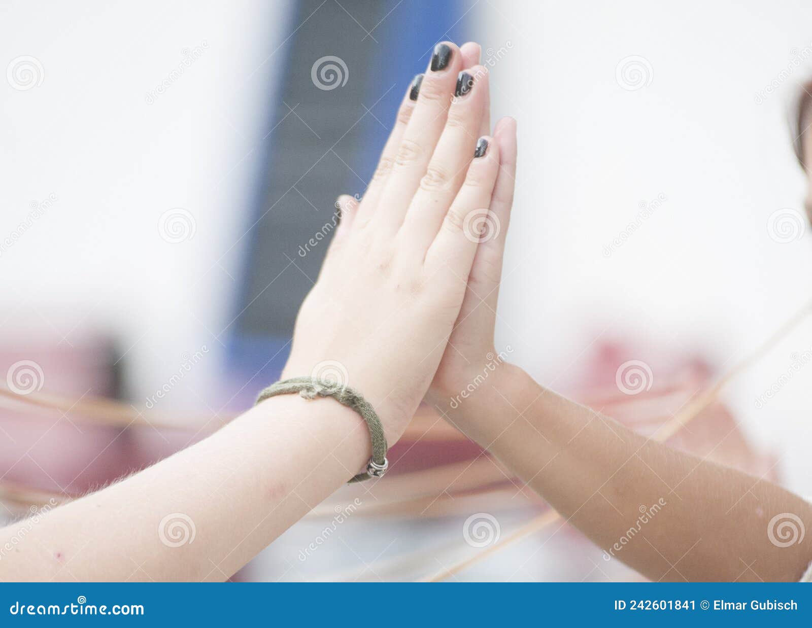 High Five Gesture with Two Hands Stock Image - Image of interpersonal ...