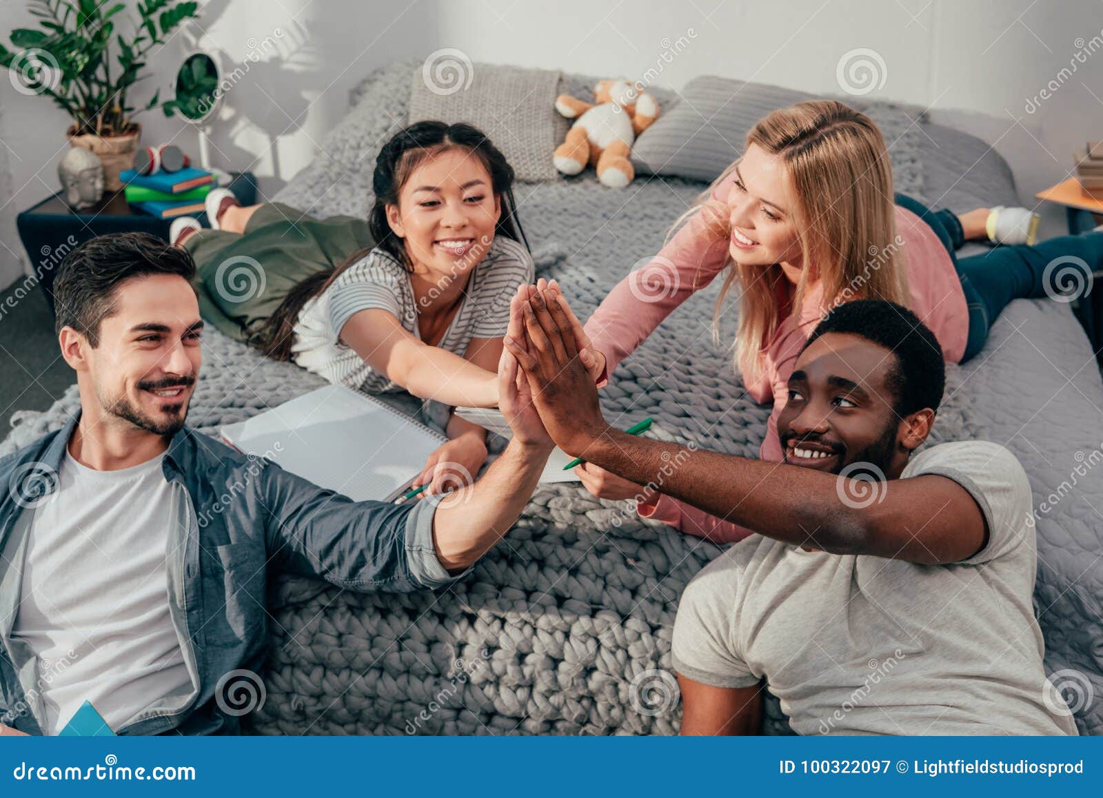 High five stock image. Image of attractive, beauty, clap - 100322097