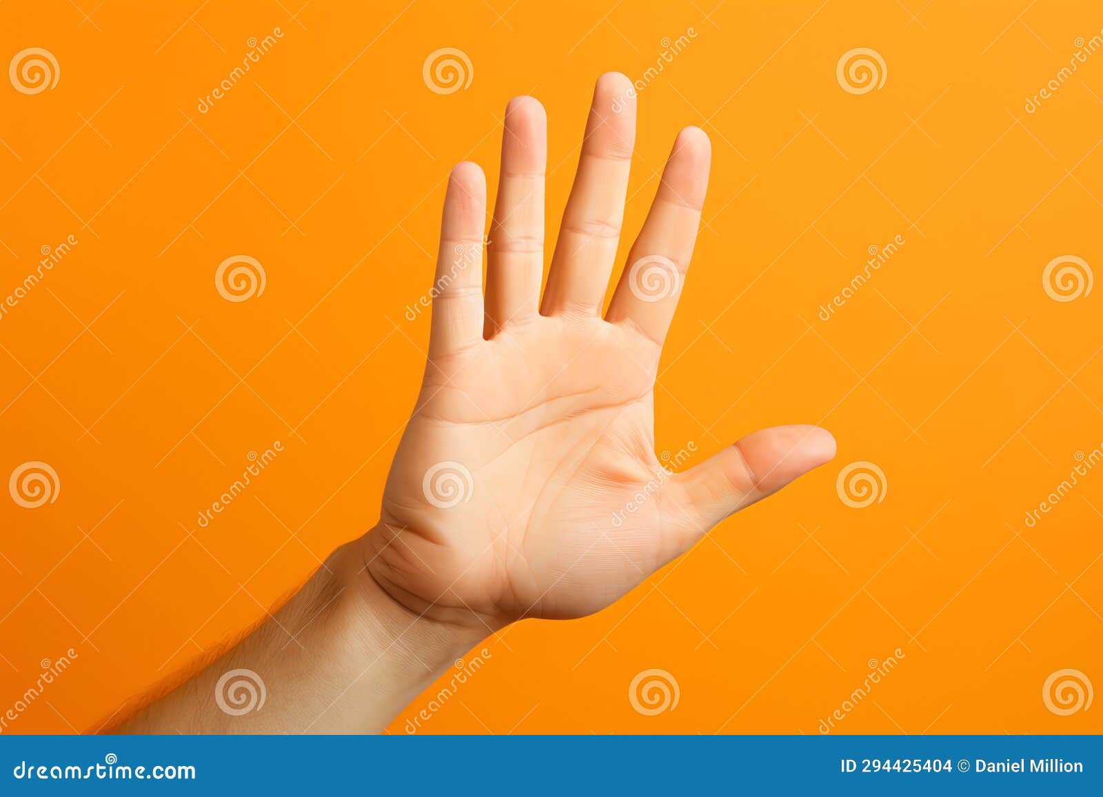 High Five Hand Gesture on Orange Background Stock Illustration ...